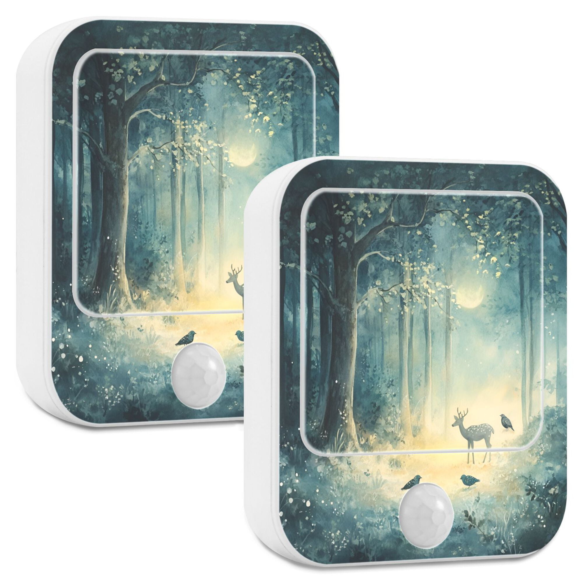 Yayeee 2-Pack Plug in LED Night Lights with Light Sensors Motion ...