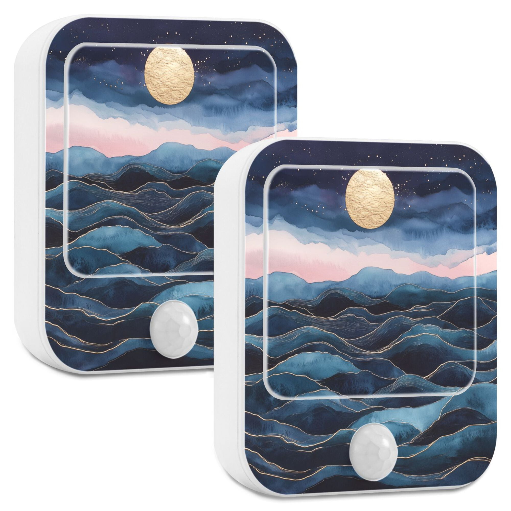 Yayeee 2-Pack Plug in LED Night Lights with Light Sensors Motion ...