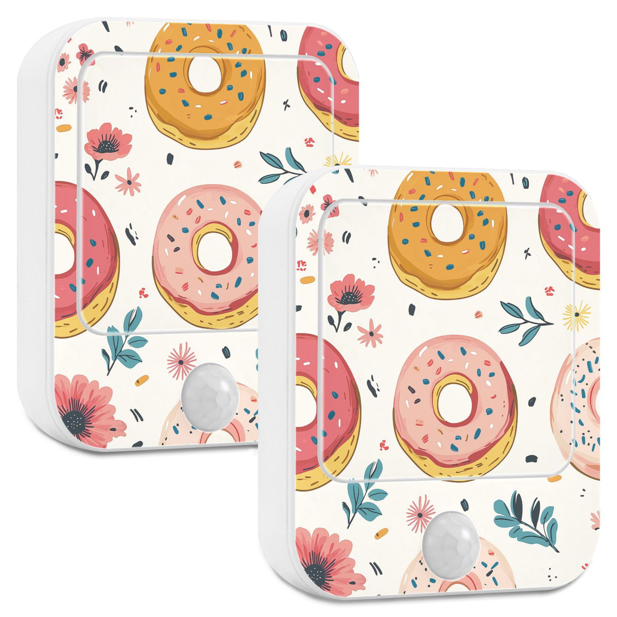 Yayeee 2-Pack Plug in LED Night Lights with Light Sensors Motion ...