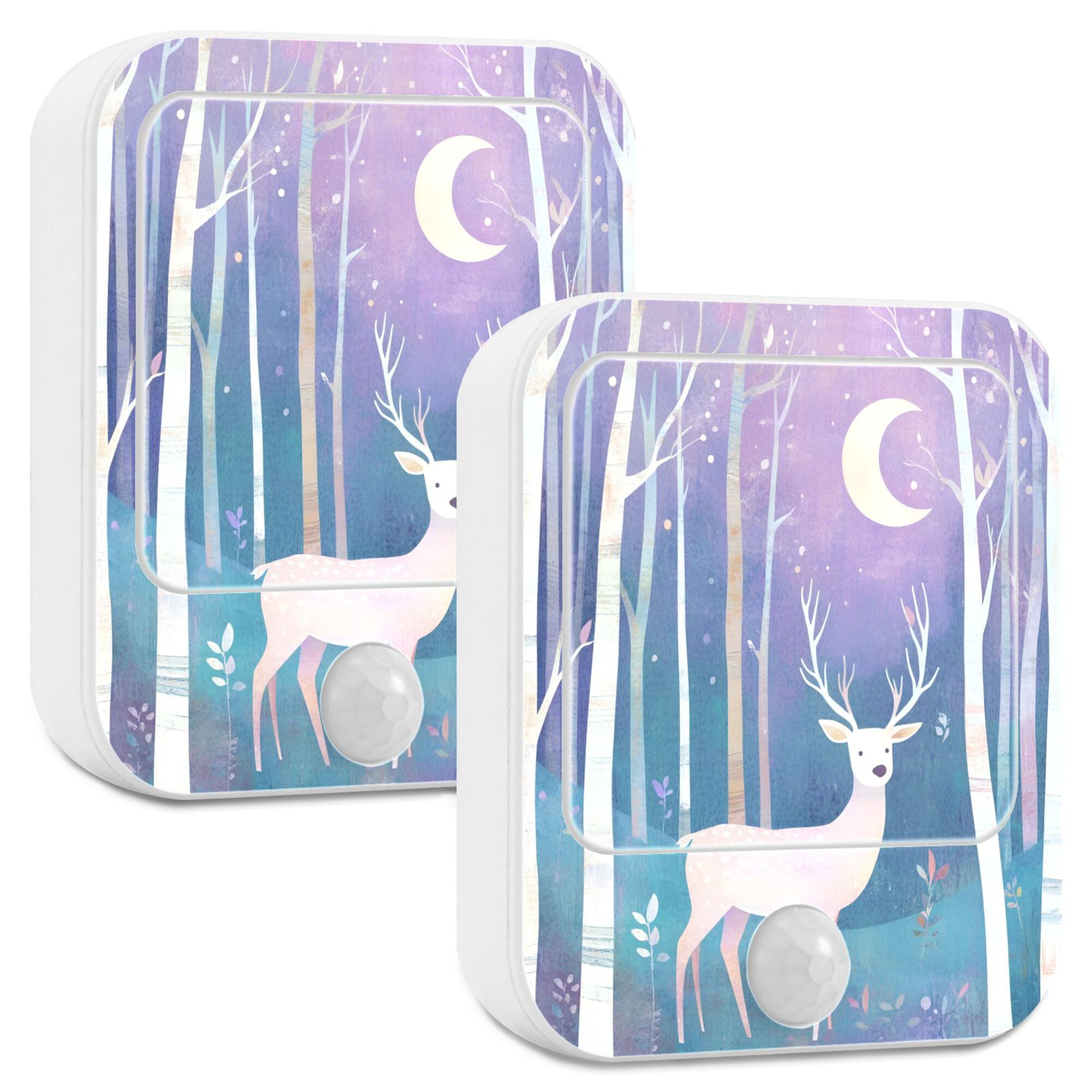 Yayeee 2-Pack Plug in LED Night Lights with Light Sensors Motion ...