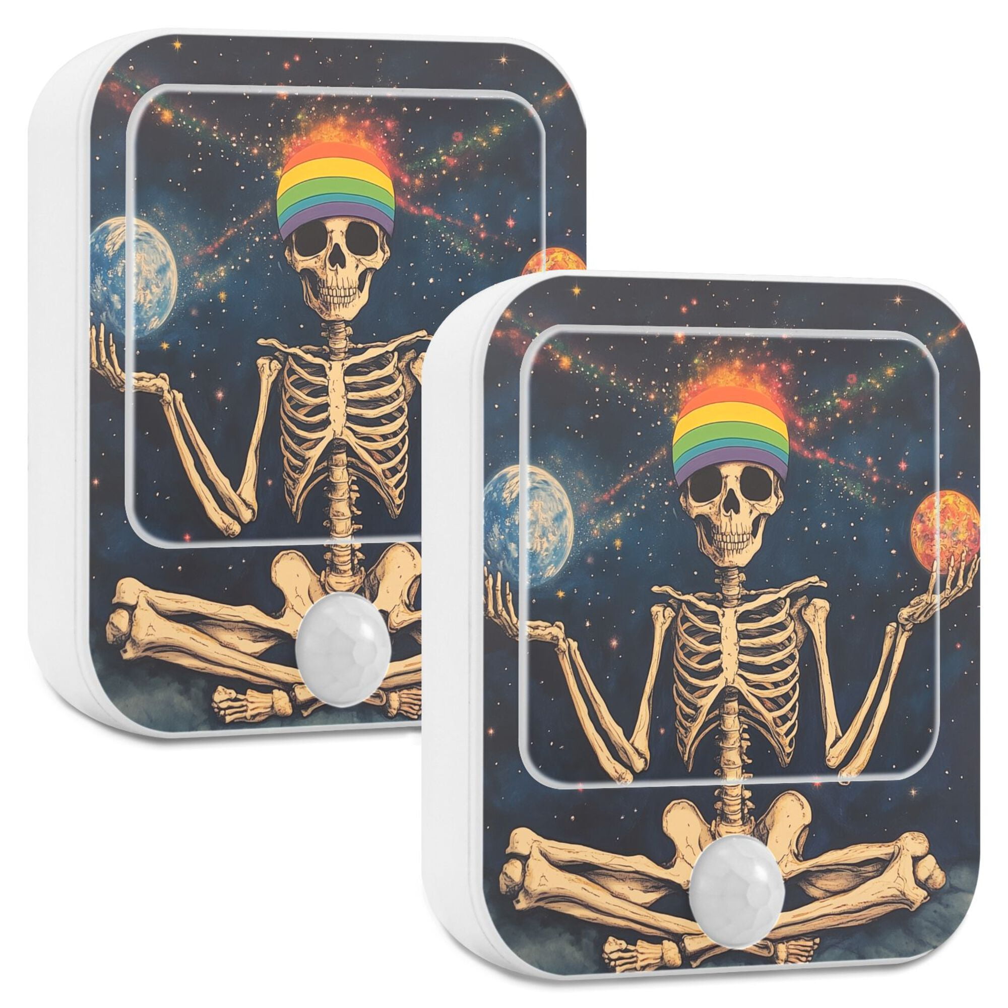 Yayeee 2-Pack Plug in LED Night Lights with Light Sensors Motion ...