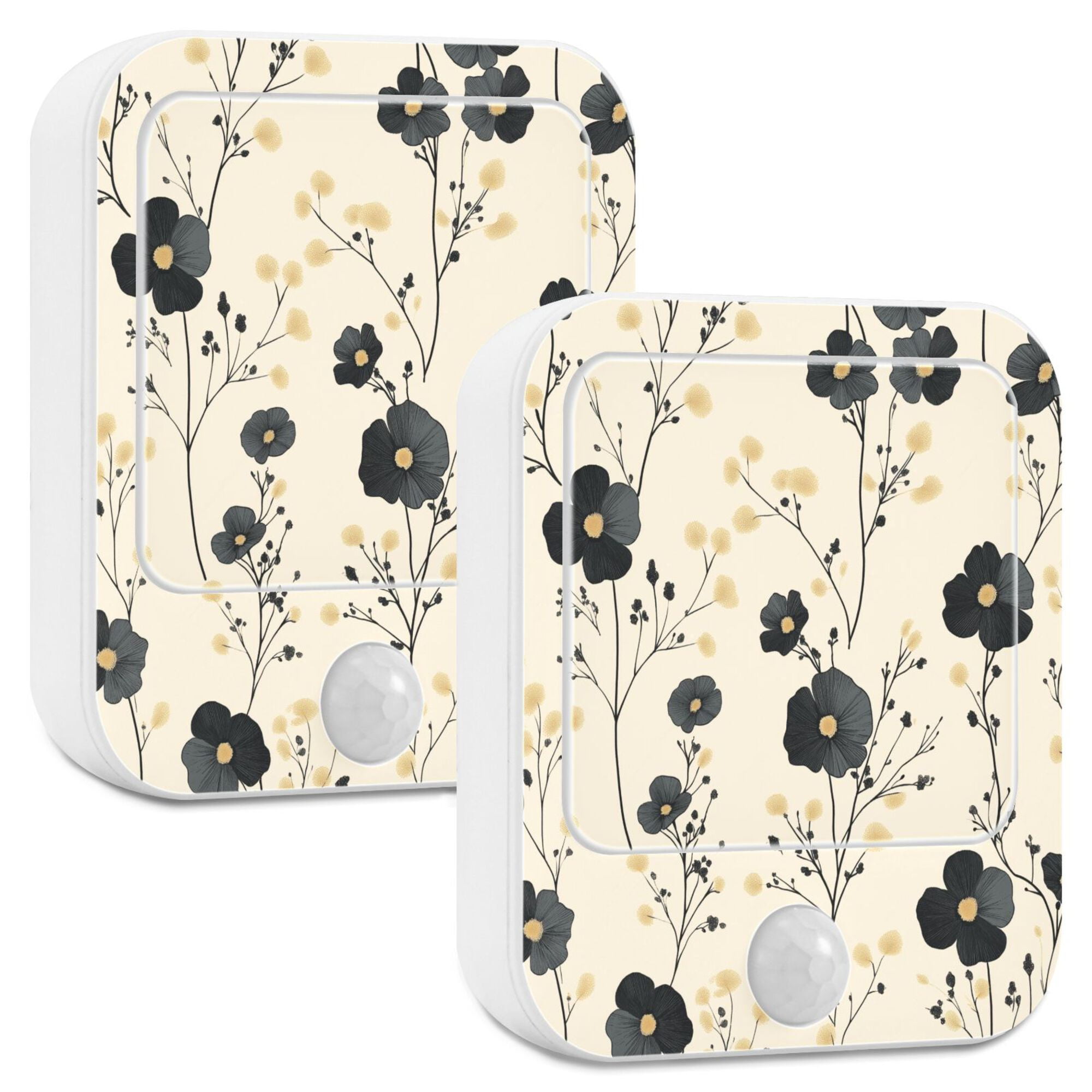 Yayeee 2-Pack Plug in LED Night Lights with Light Sensors Motion ...