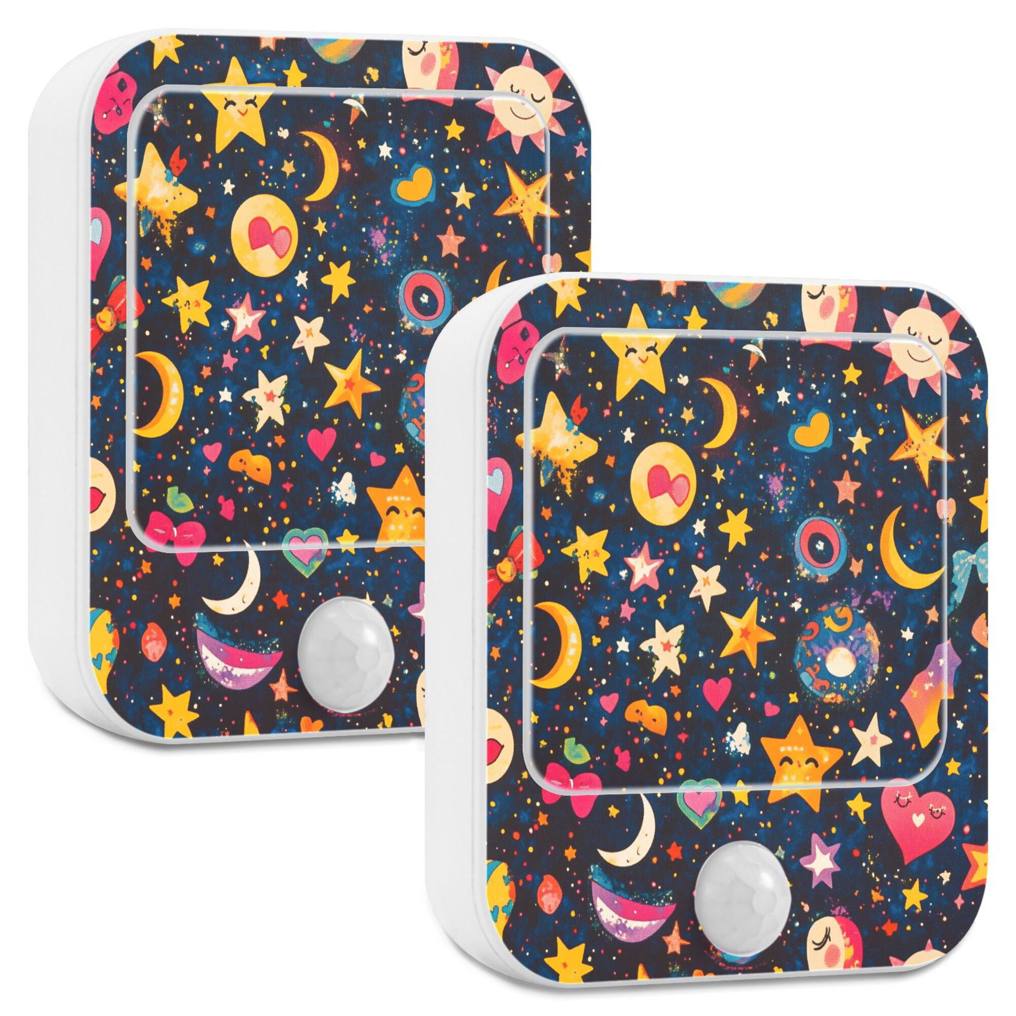 Yayeee 2-Pack Plug in LED Night Lights with Light Sensors Motion ...