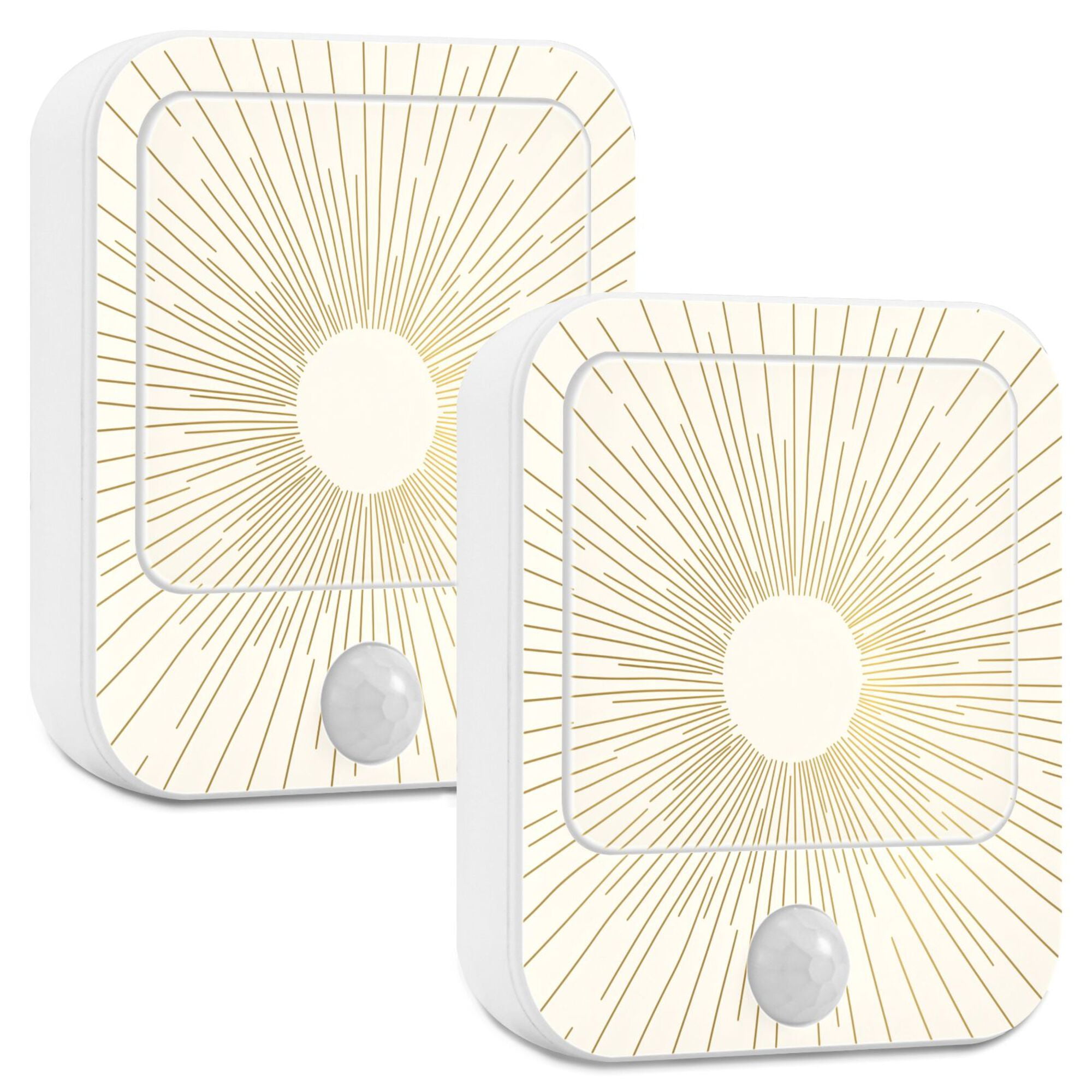 Yayeee 2-Pack Plug in LED Night Lights with Light Sensors Motion ...