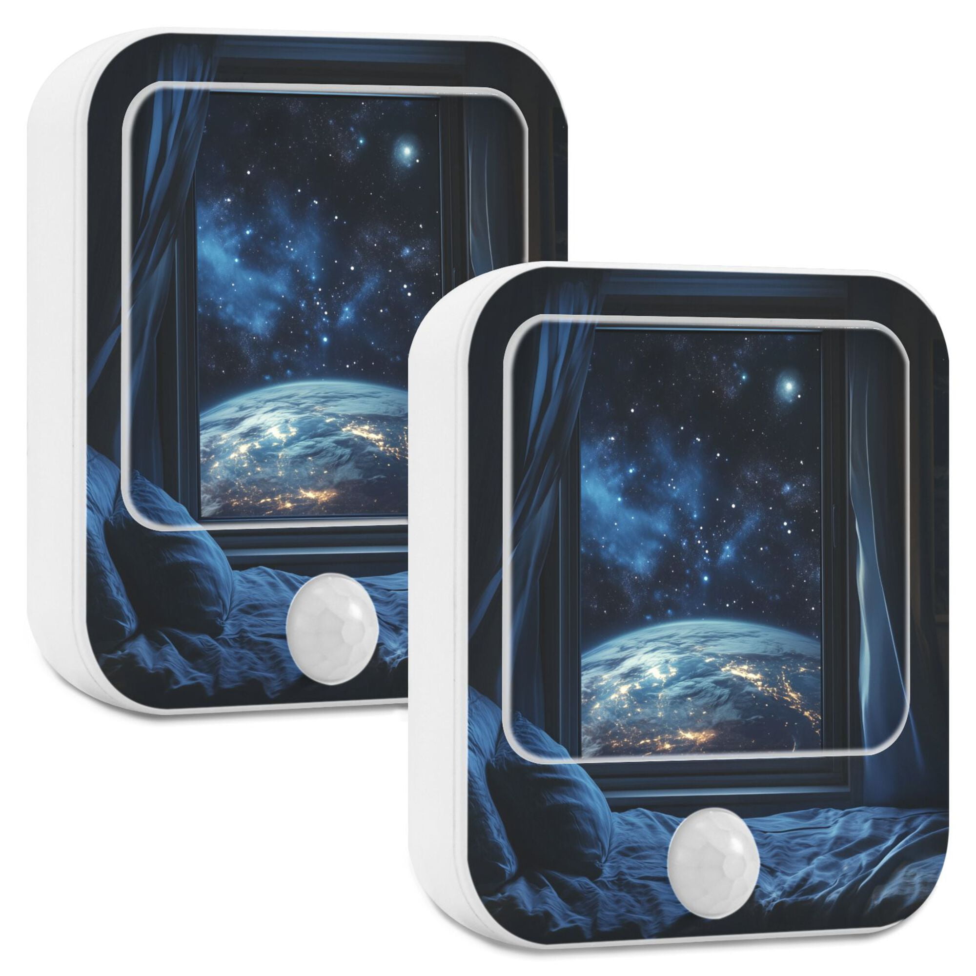 Yayeee 2-Pack Plug in LED Night Lights with Light Sensors Motion ...