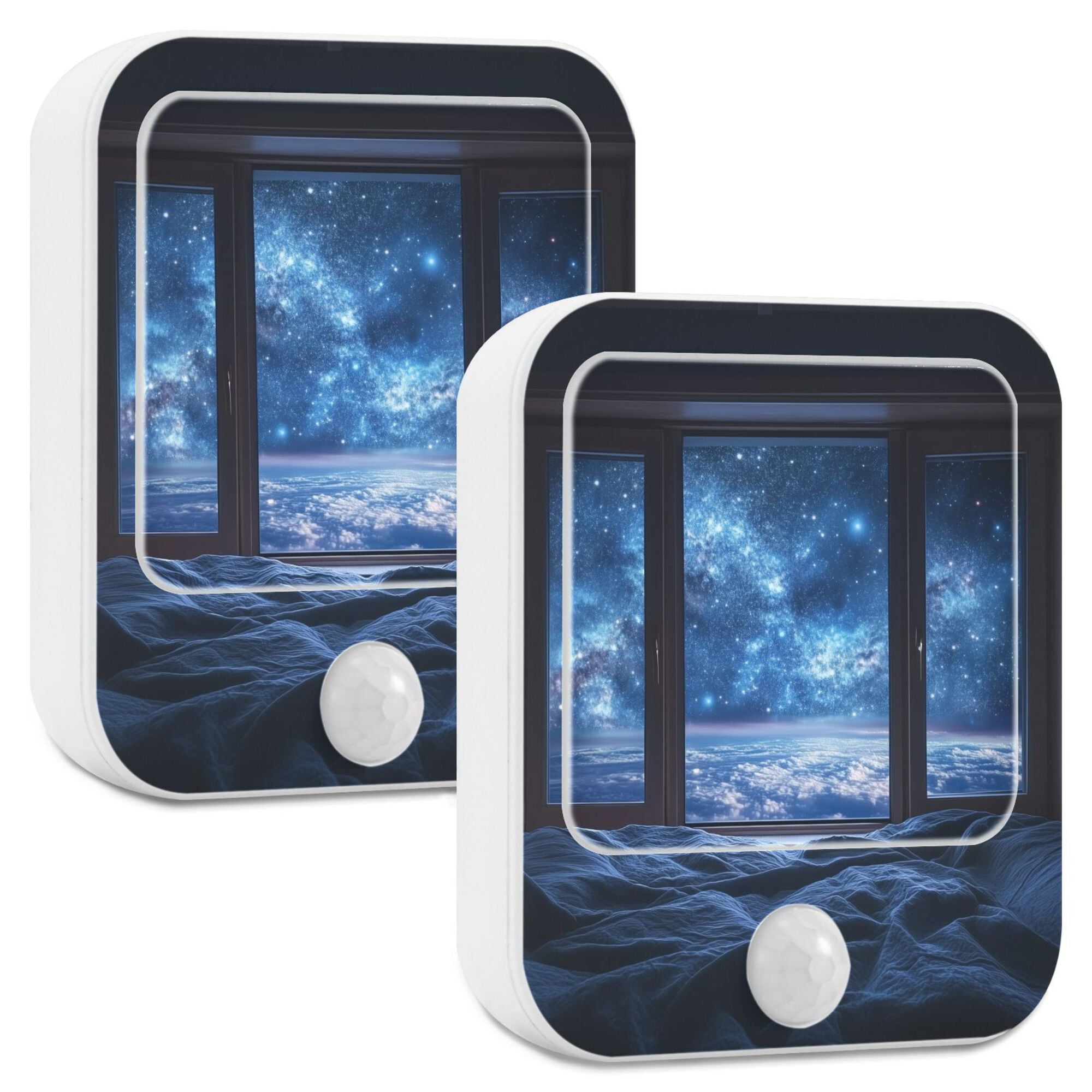 Yayeee 2-Pack Plug in LED Night Lights with Light Sensors Motion ...