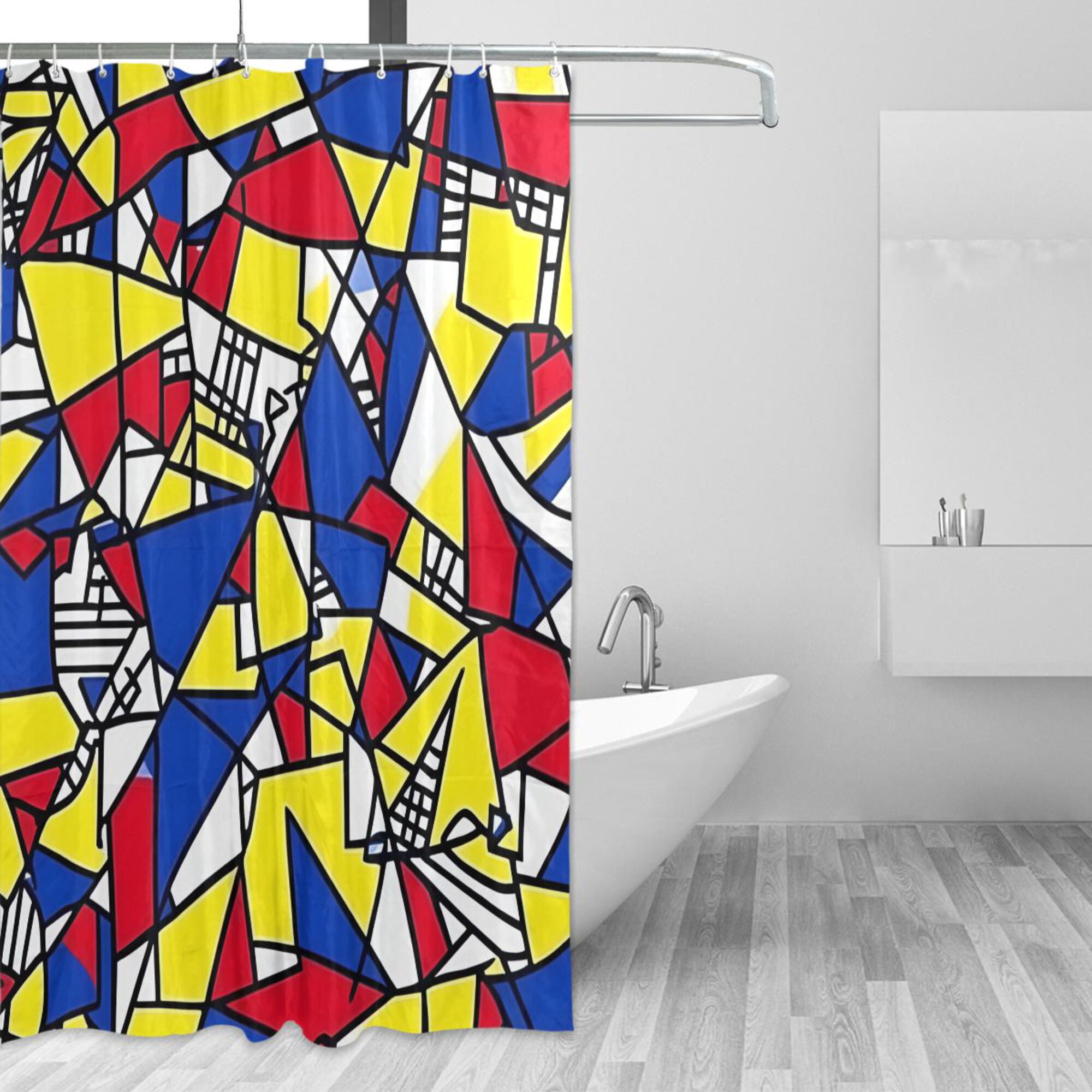 Yayeee Shower Curtain with Hooks 72"x72" Waterproof Fabric Bathroom ...