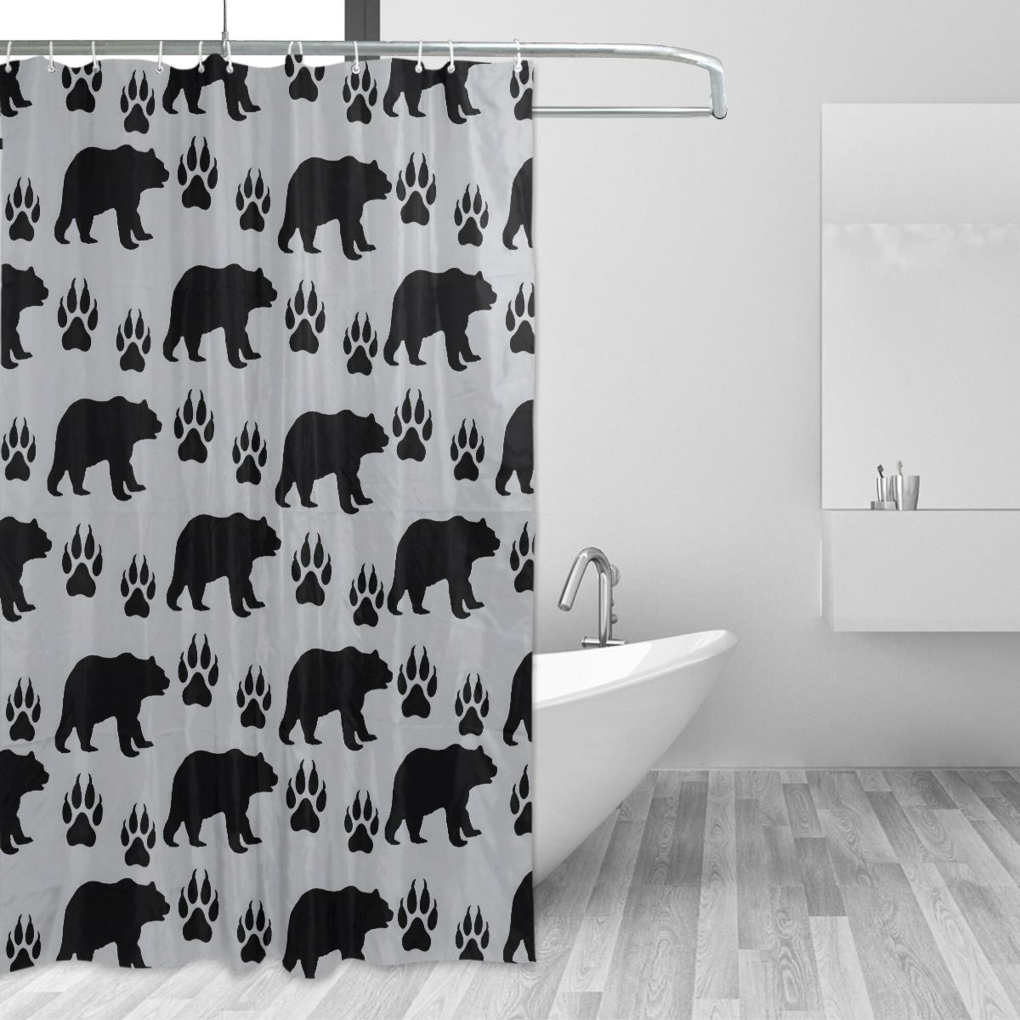 Yayeee Shower Curtain with Hooks 72"x72" Waterproof Fabric Bathroom ...