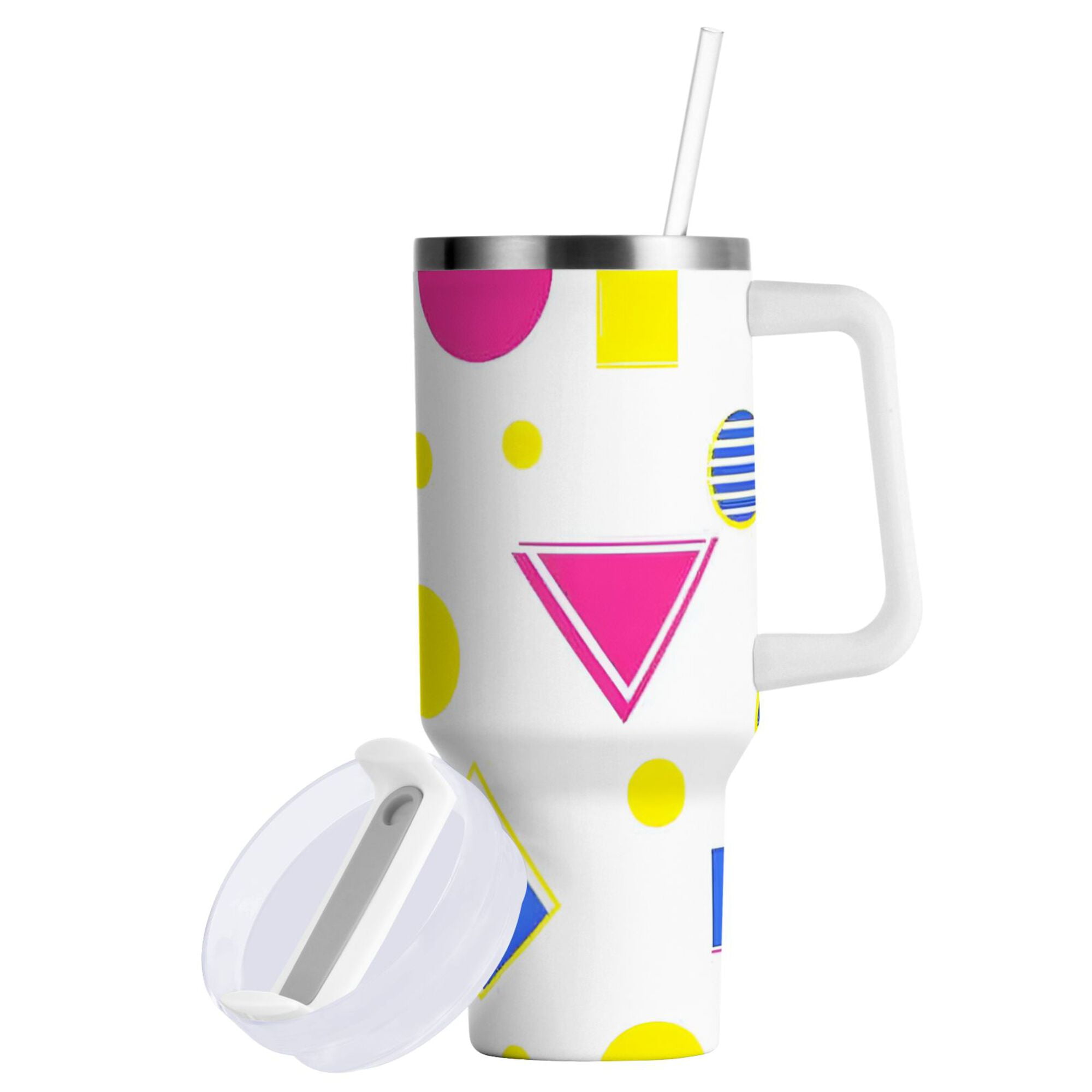 Yayeee Stainless Steel Tumbler with Handle 40oz Double Insulated Bottle ...