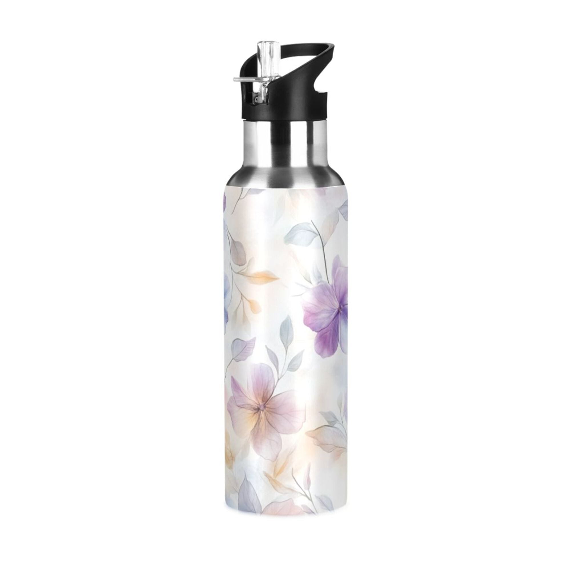 Yayeee 20oz Double Wall Stainless Steel Water Bottle with Flip Straw ...