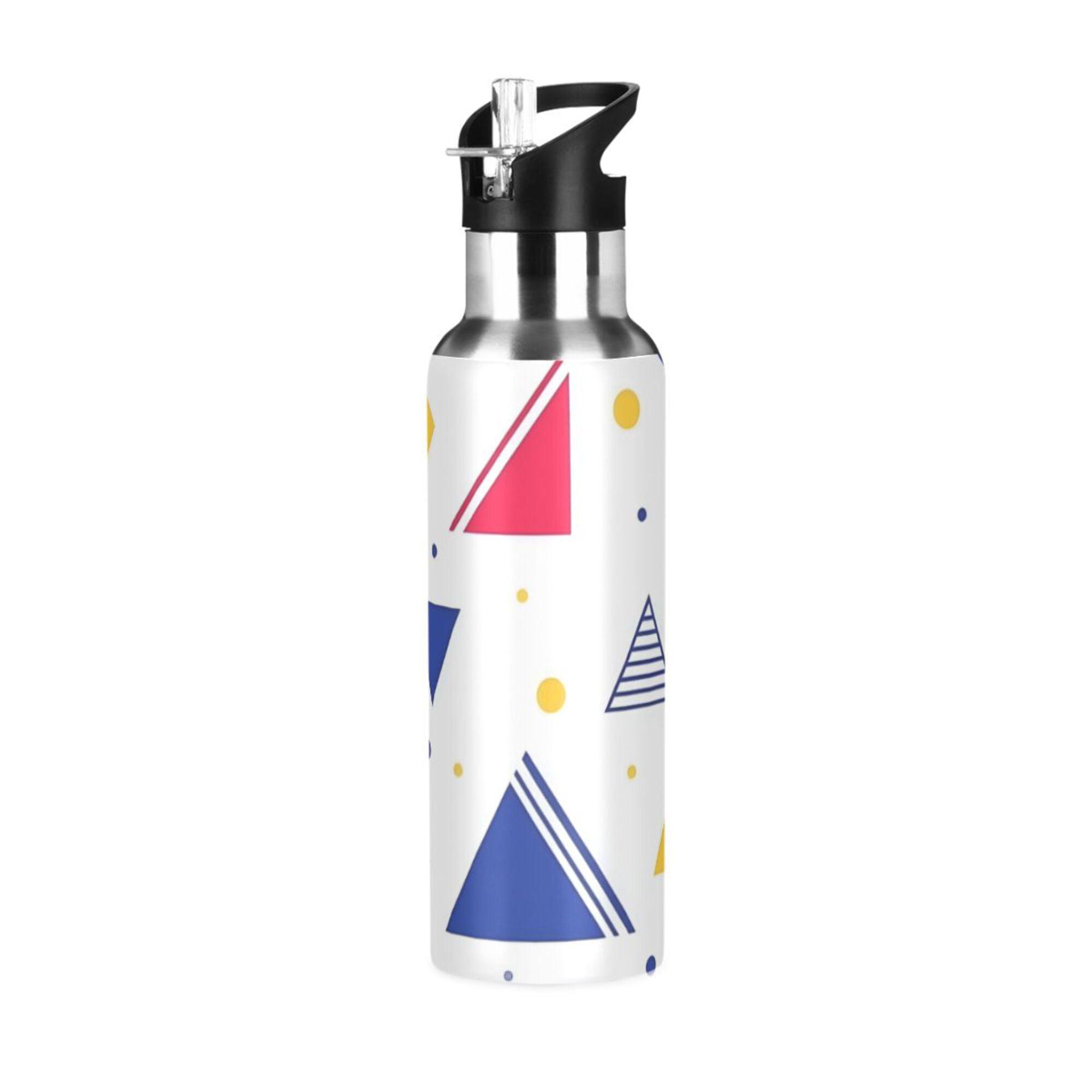 Yayeee 20oz Double Wall Stainless Steel Water Bottle with Flip Straw ...