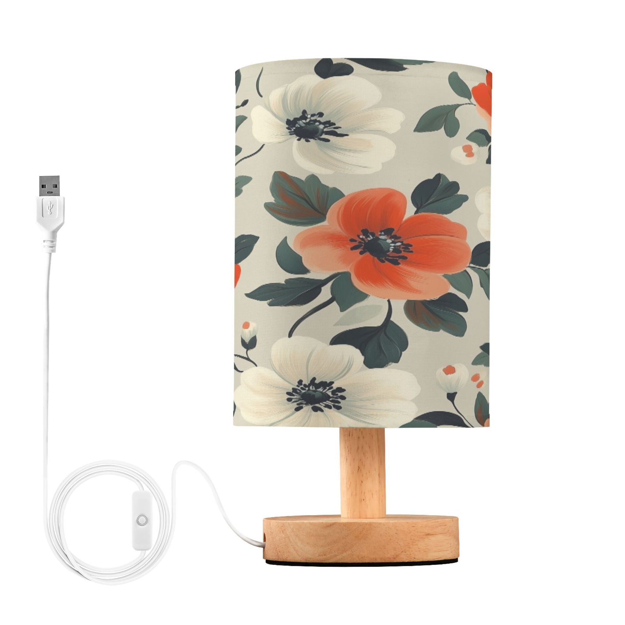 Yayeee Table Lamp for Bedroom Nightstand LED Portable Bedside Warm ...