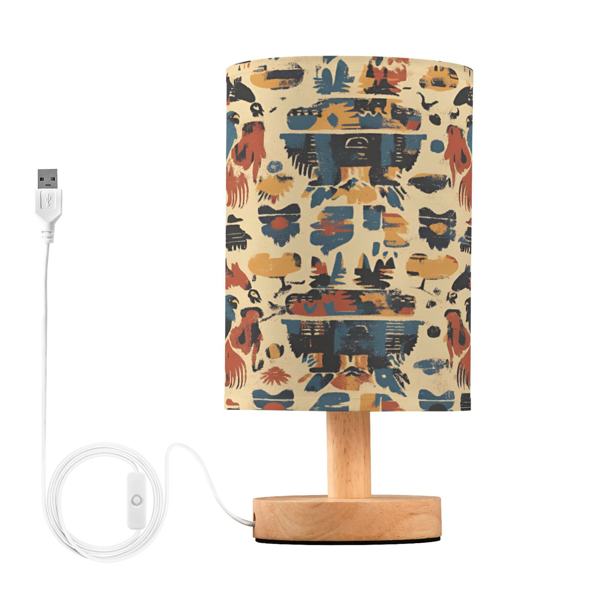 Yayeee Table Lamp for Bedroom Nightstand LED Portable Bedside Warm ...