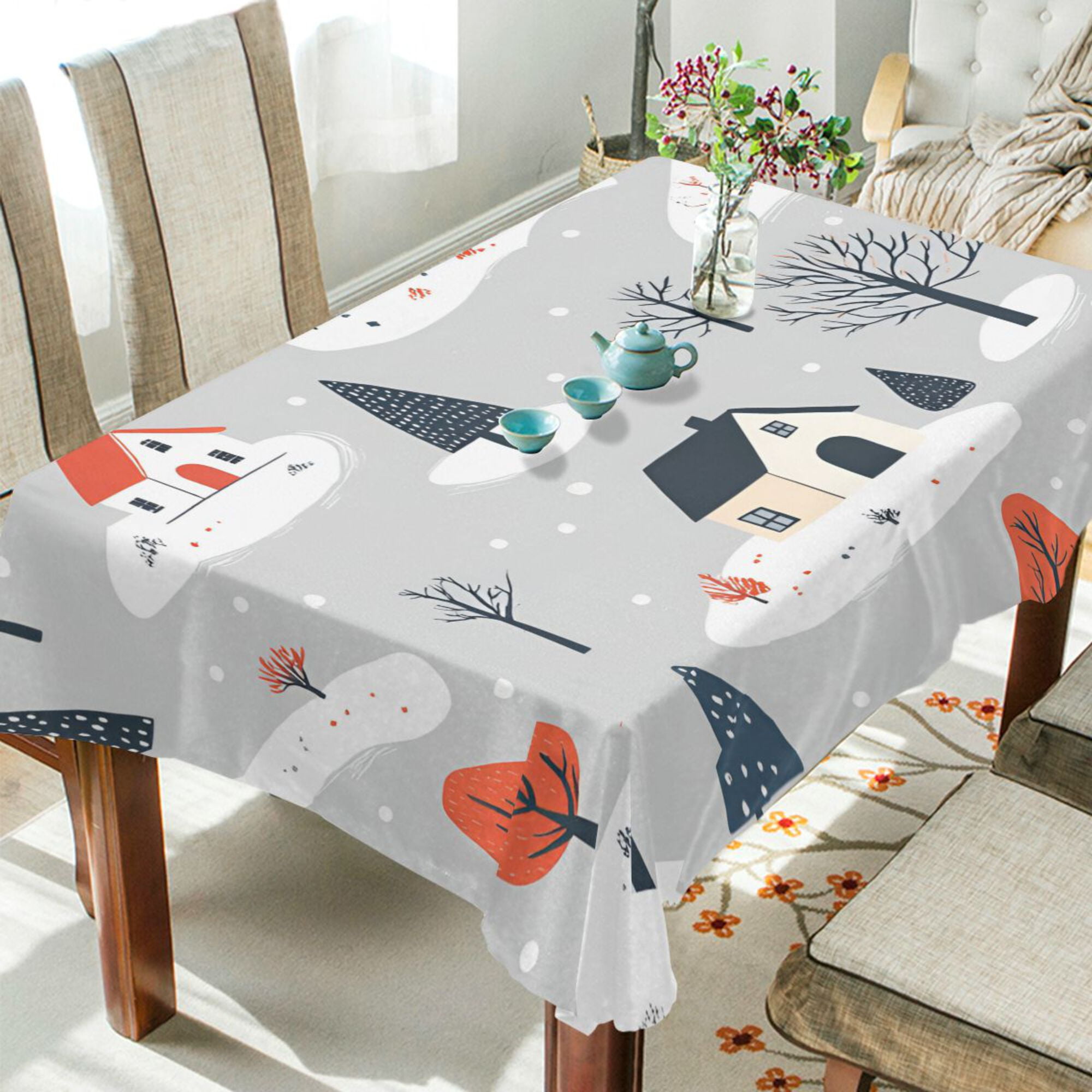 Yayeee Tablecloths 60" x 120" Rectangle Wrinkle Resistant Party Table ...