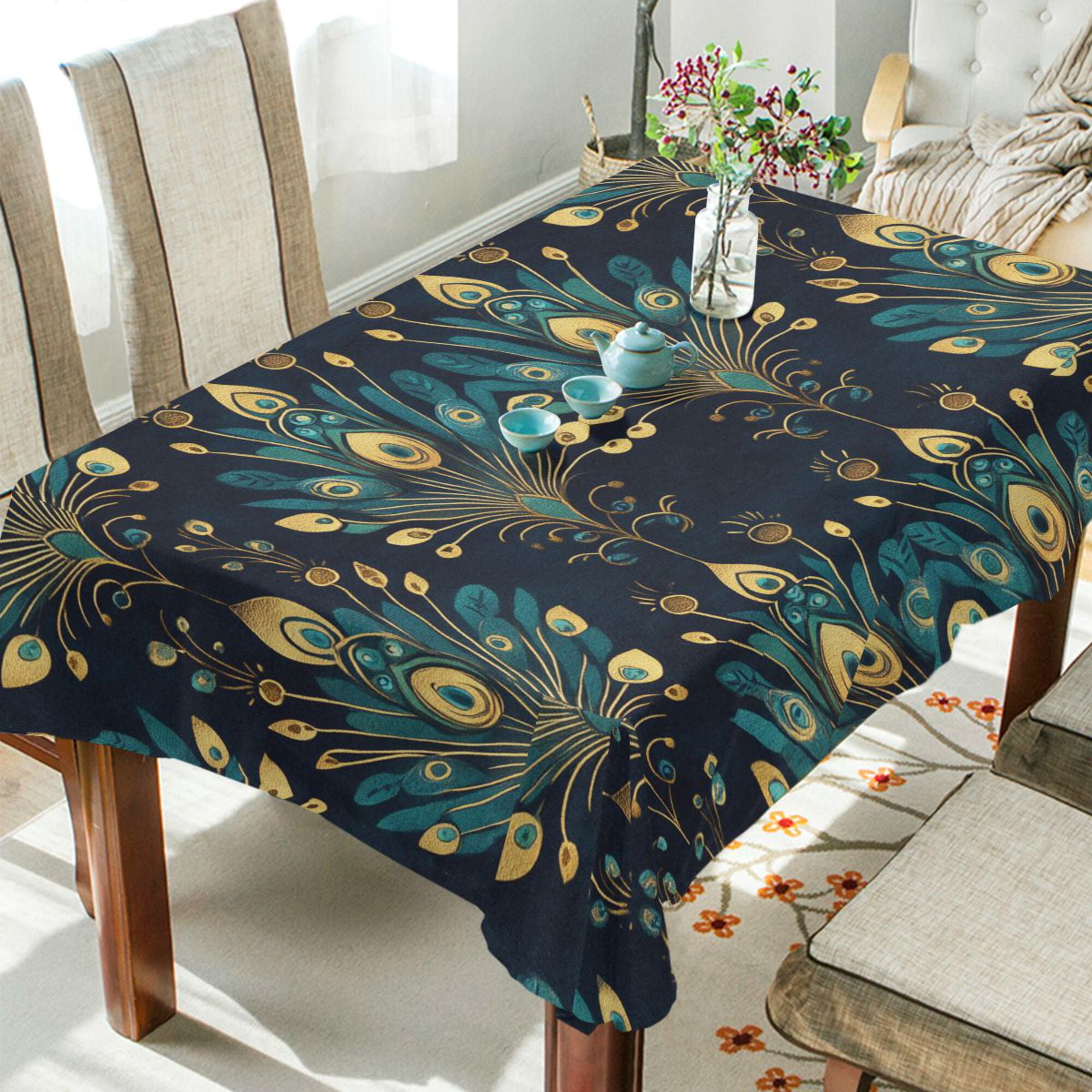 Yayeee Tablecloths 60" x 60" Rectangle Wrinkle Resistant Party Table ...