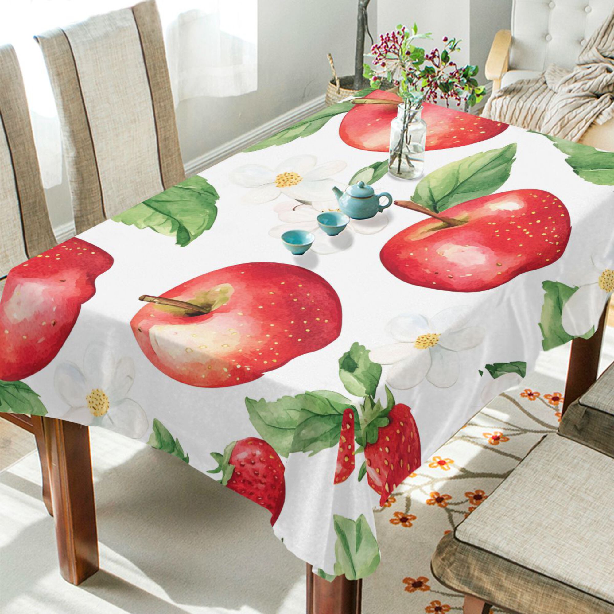 Yayeee Tablecloths 60" x 60" Rectangle Wrinkle Resistant Party Table ...