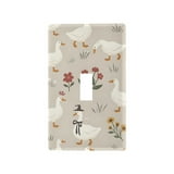 Yayeee Toggle Light Switch Wall Plate 1-Gang 4.5"x2.7" Home Decorative ...