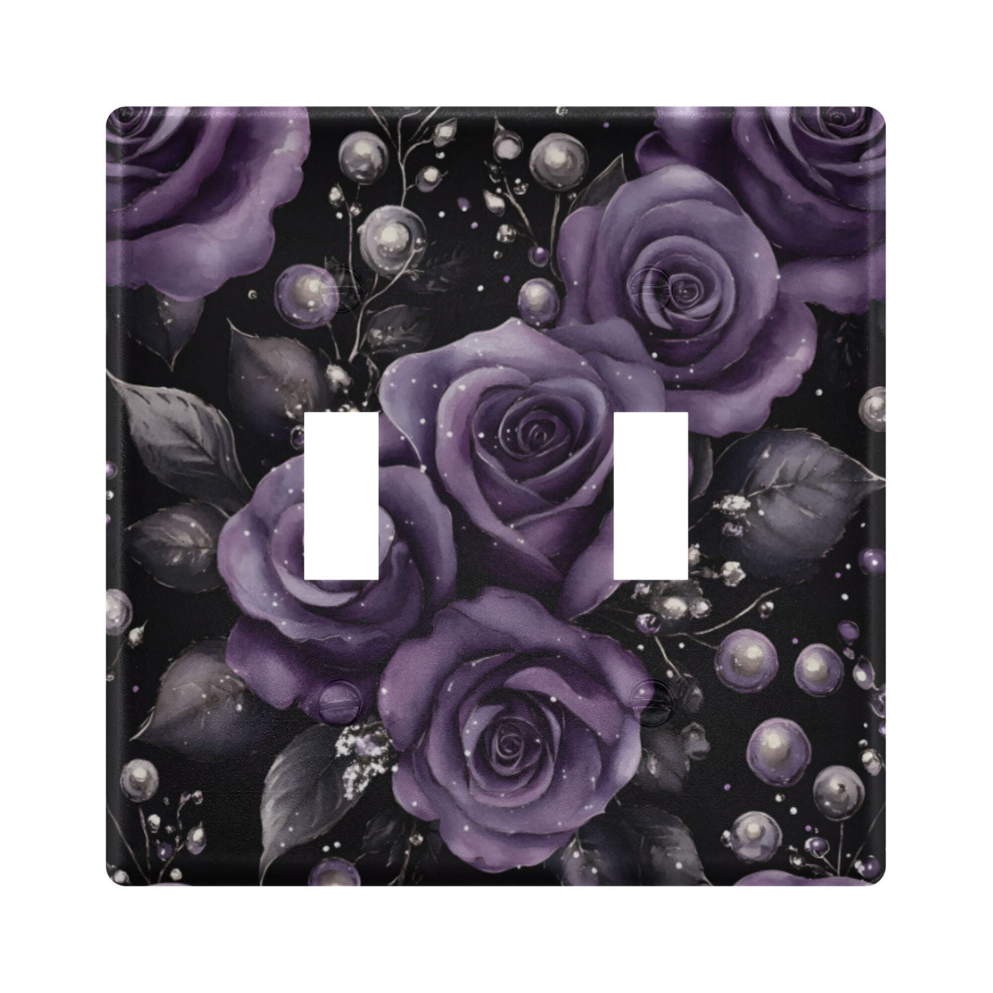 Yayeee Toggle Light Switch Wall Plate 2-Gang 4.56"x4.48" Decorative ...