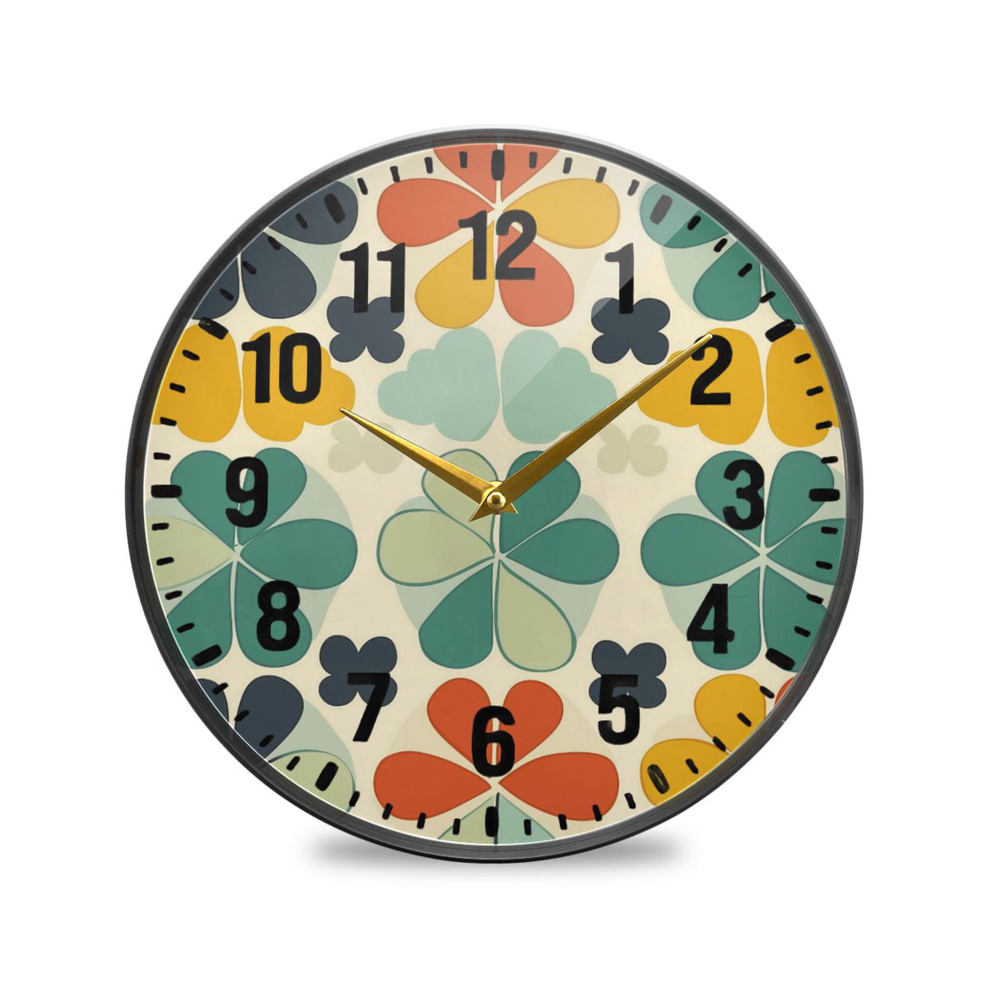 Yayeee Wall Clock Battery Operated 11.9" Silent Non-Ticking for Living ...