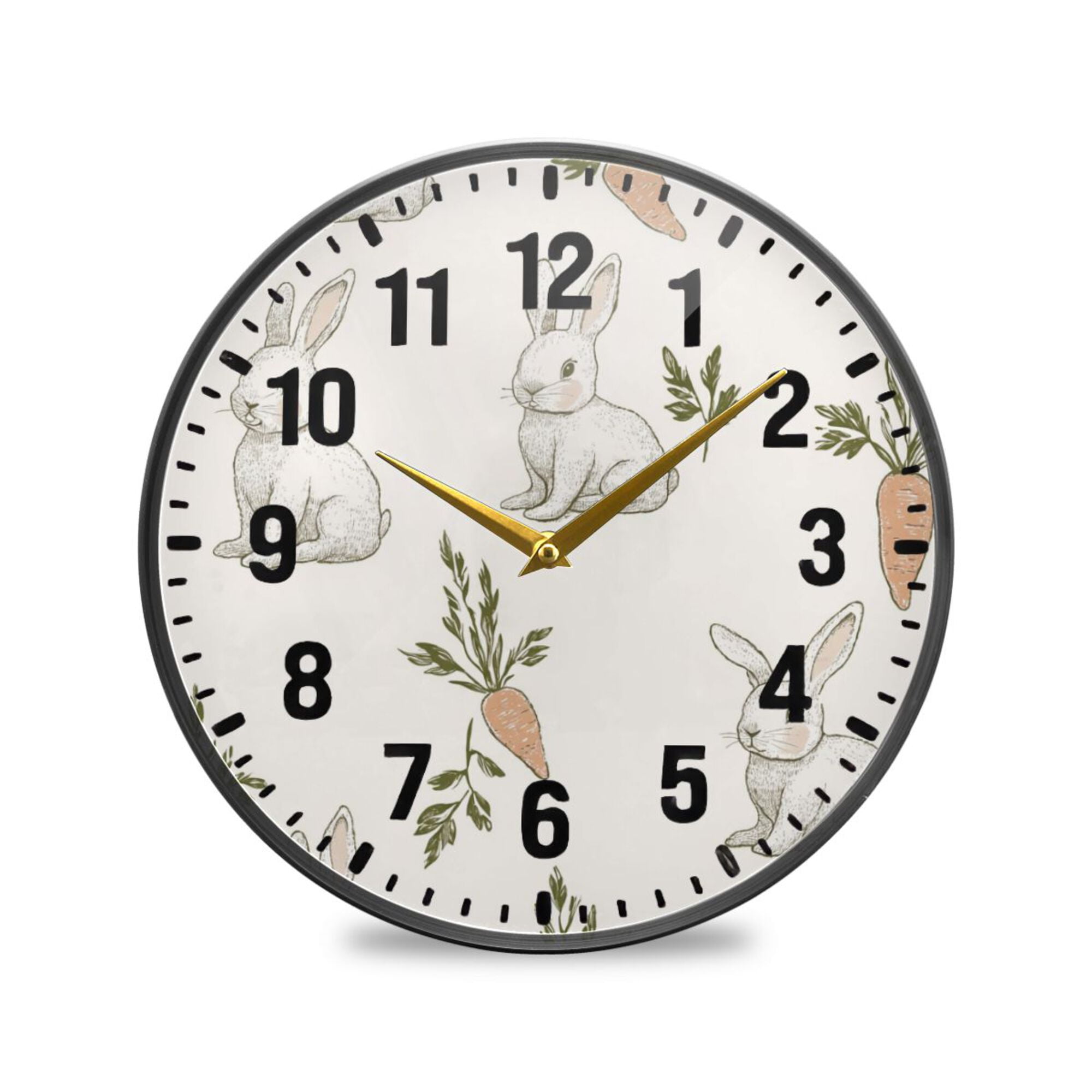 Yayeee Wall Clock Battery Operated 11.9" Silent Non-Ticking for Living ...