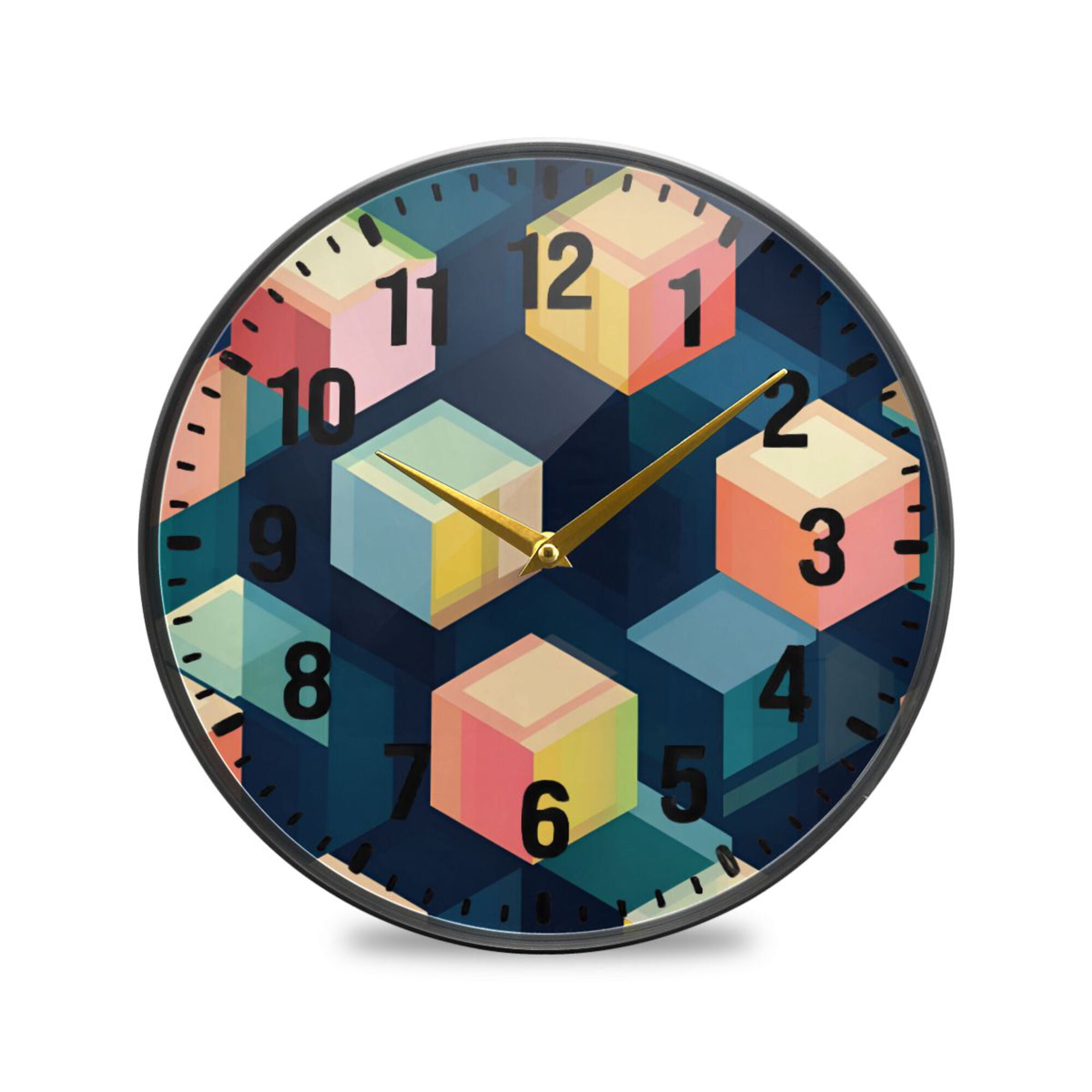 Yayeee Wall Clock Battery Operated 11.9" Silent Non-Ticking for Living ...