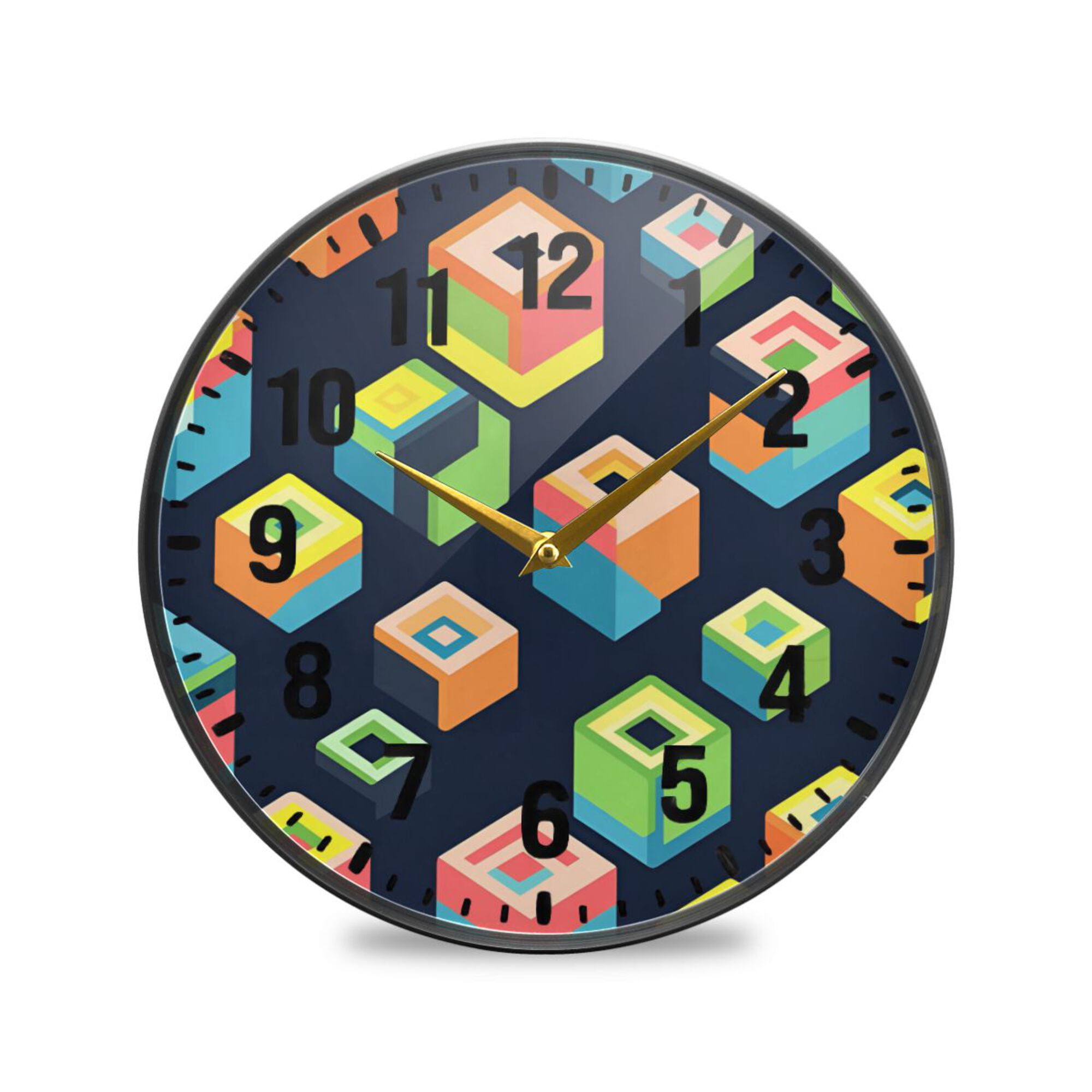 Yayeee Wall Clock Battery Operated 11.9" Silent Non-Ticking for Living ...