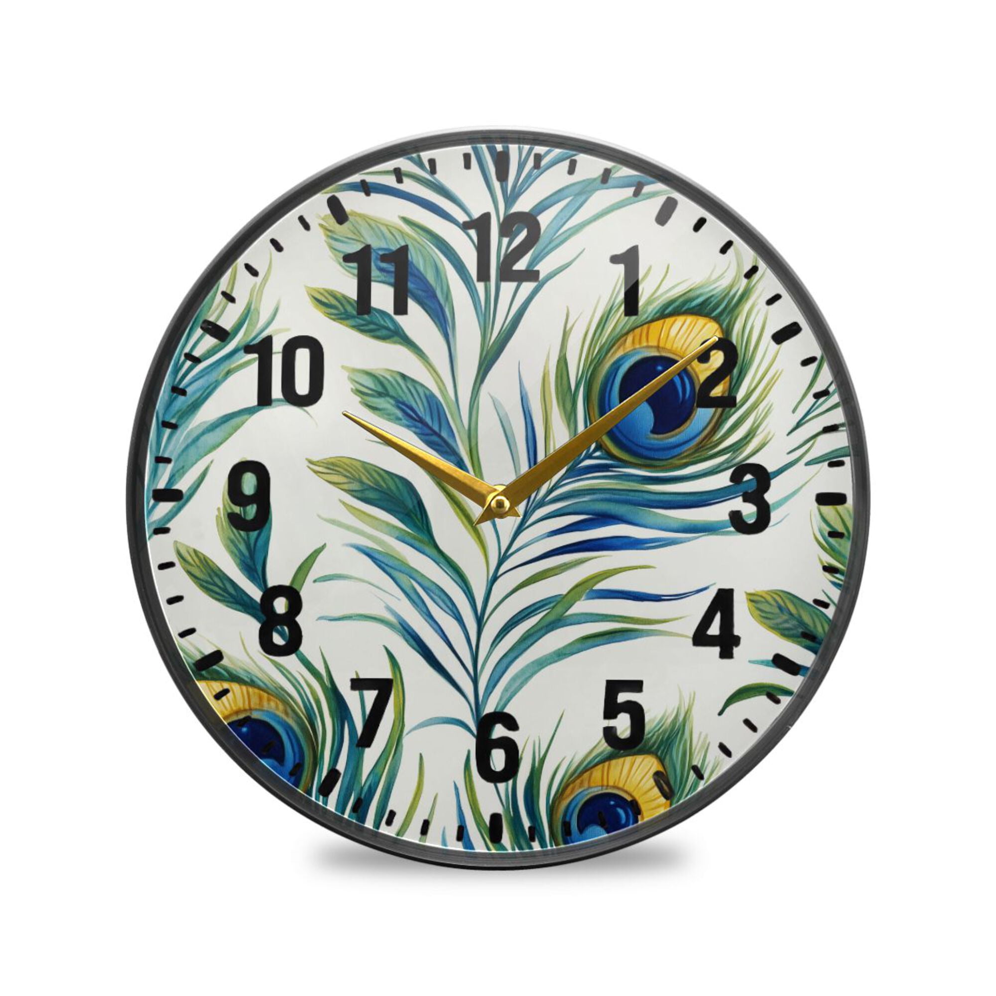 Yayeee Wall Clock Battery Operated 11.9" Silent Non-Ticking for Living ...