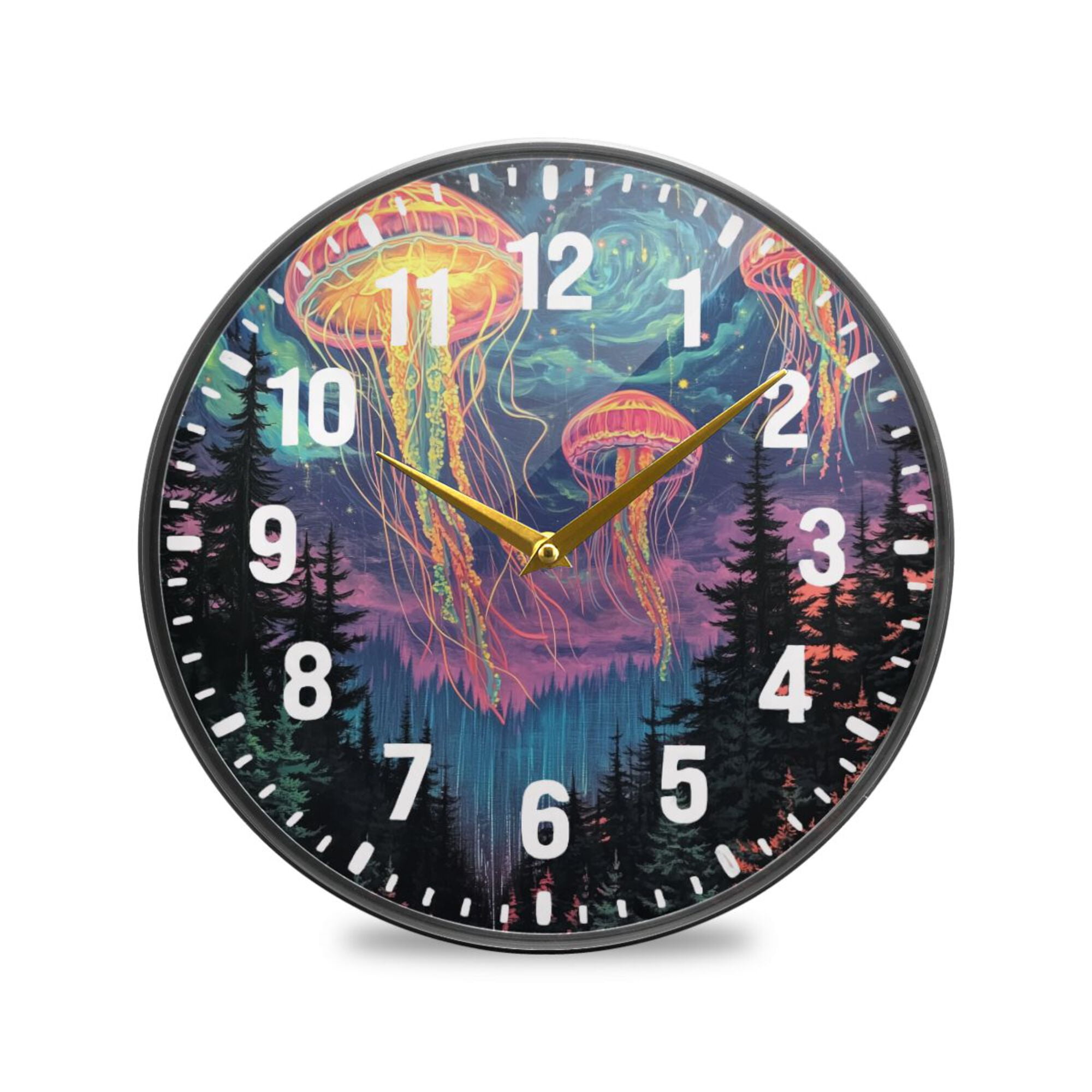 Yayeee Wall Clock Battery Operated 11.9" Silent Non-Ticking for Living ...