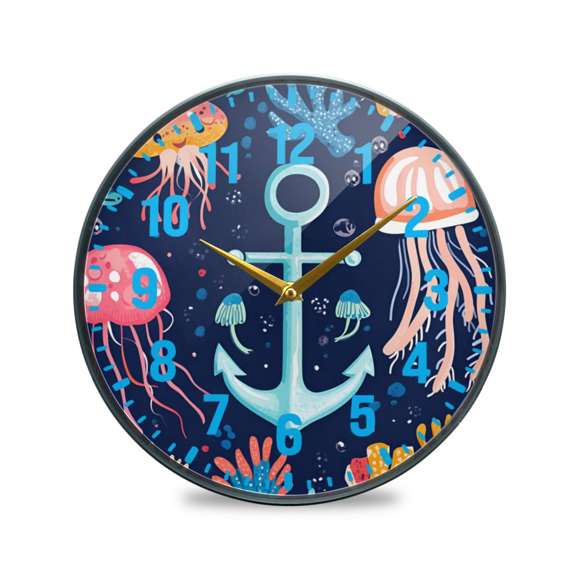 Yayeee Wall Clock Battery Operated 9.5" Silent Non-Ticking for Living ...