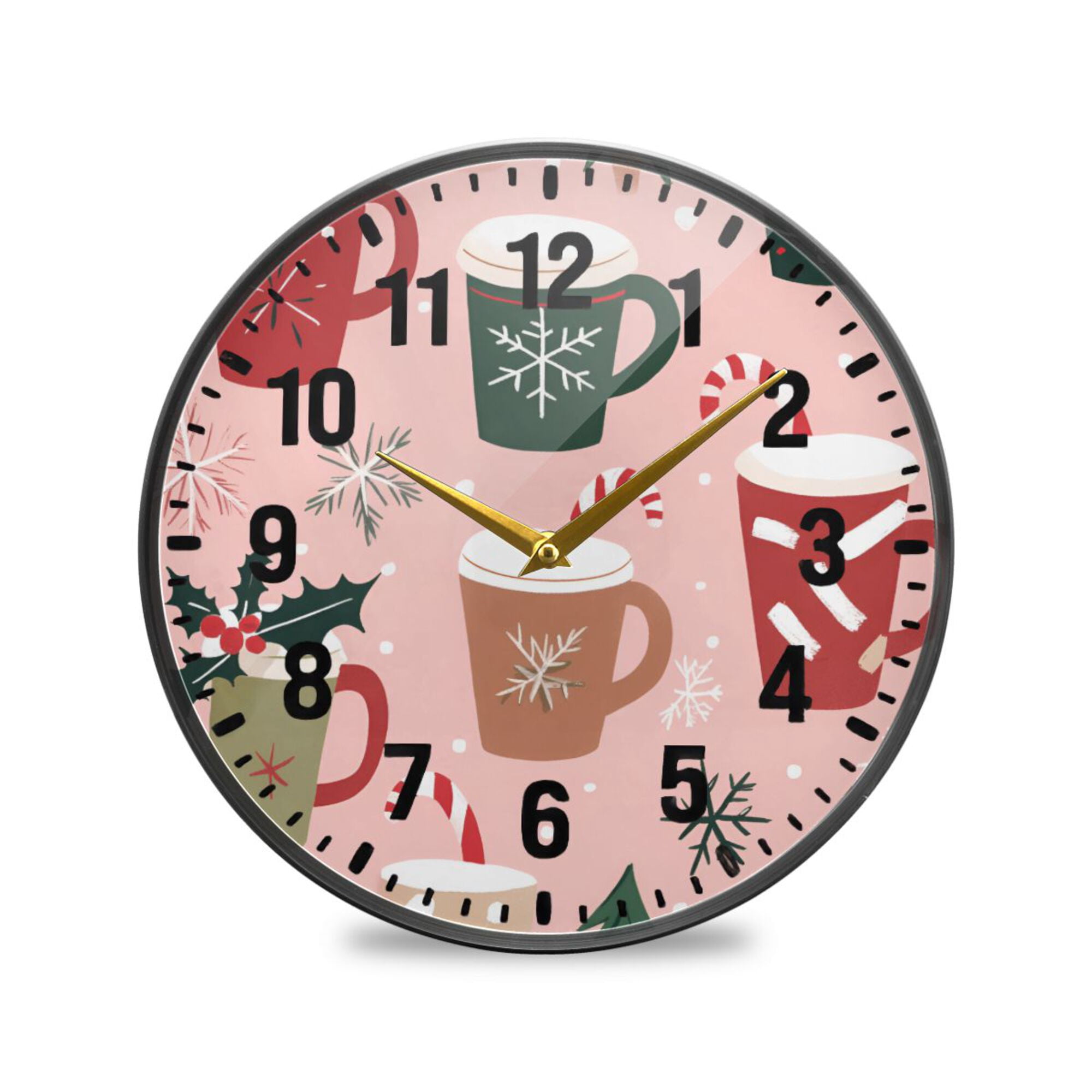 Yayeee Wall Clock Battery Operated 9.5" Silent Non-Ticking for Living ...
