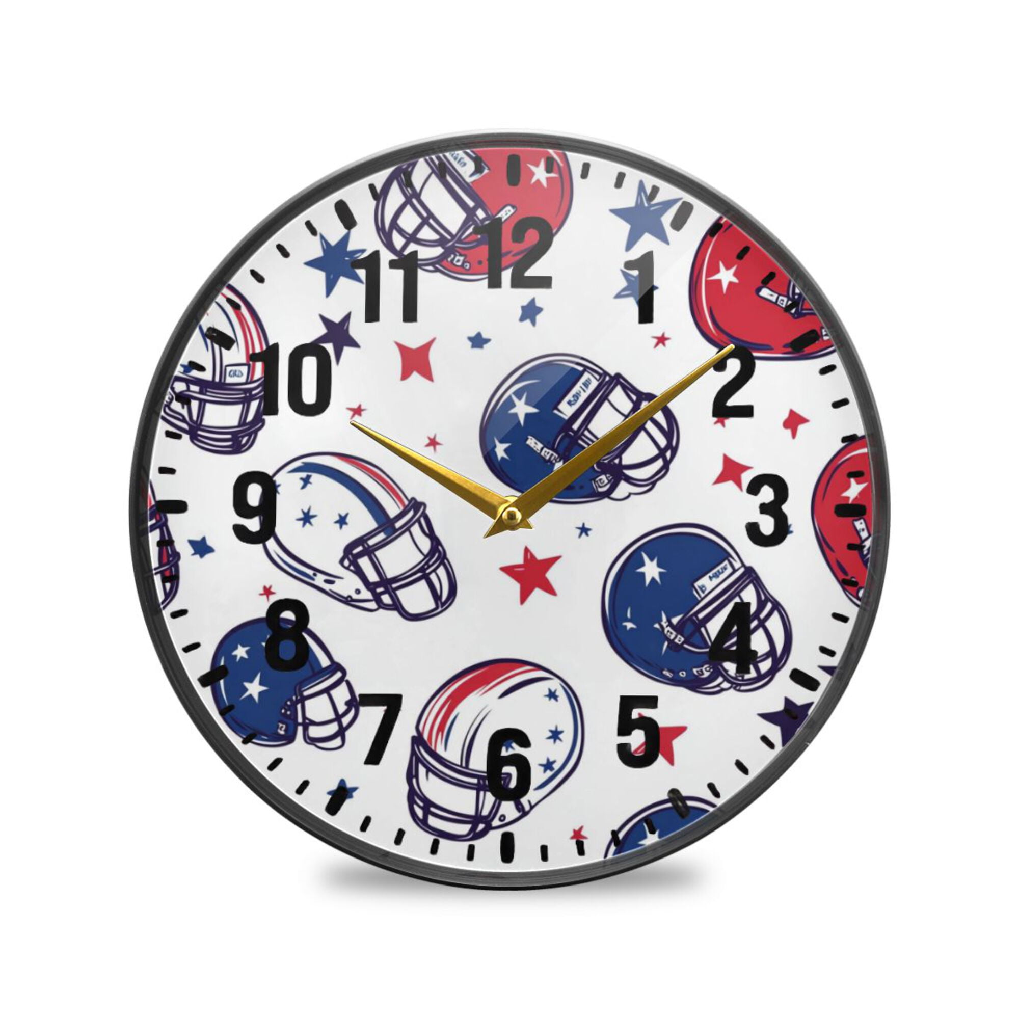 Yayeee Wall Clock Battery Operated 9.5" Silent Non-Ticking for Living ...