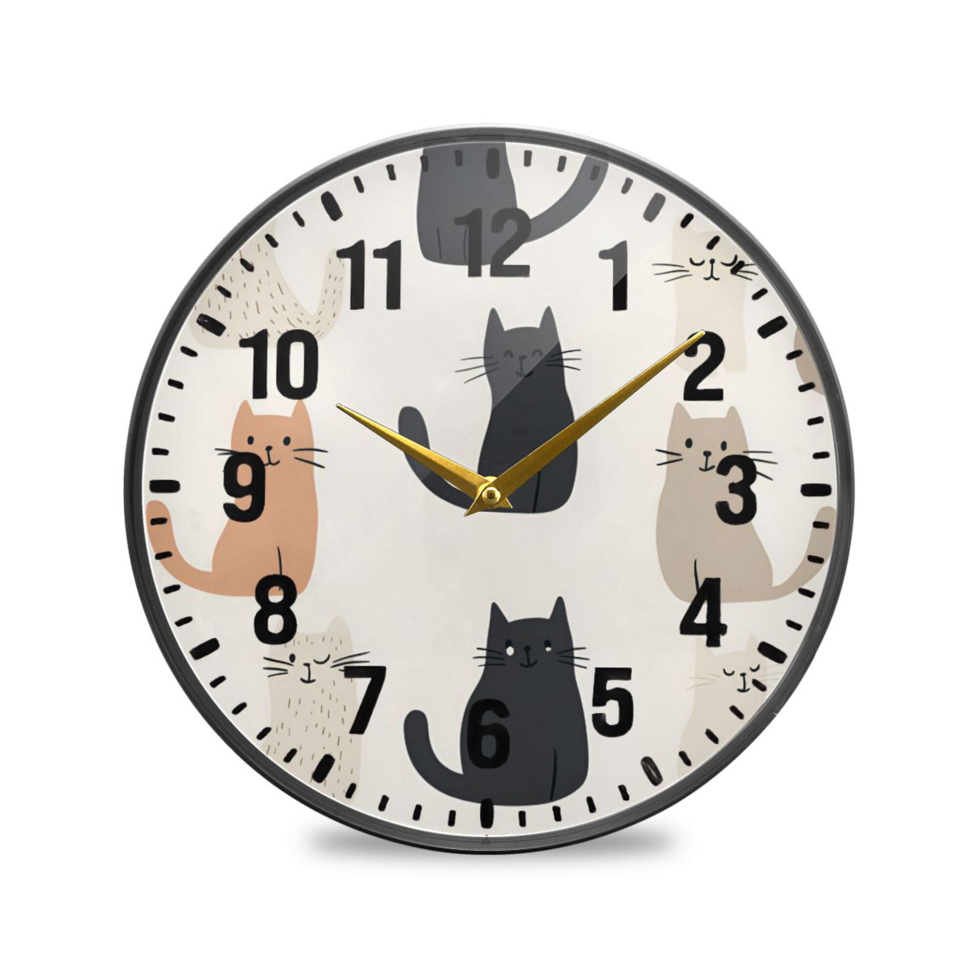 Yayeee Wall Clock Battery Operated 9.5" Silent Non-Ticking for Living ...