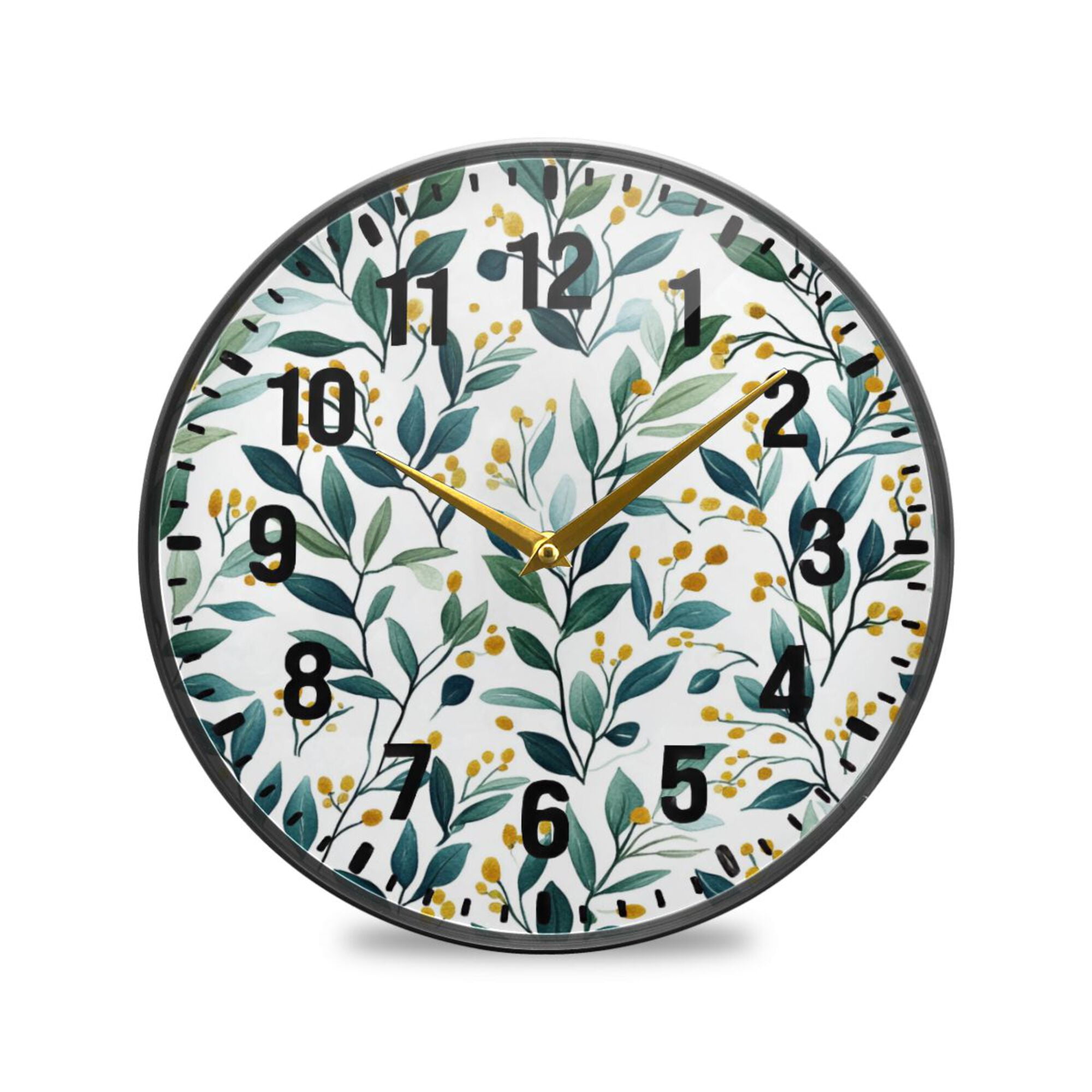 Yayeee Wall Clock Battery Operated 9.5" Silent Quartz Non-Ticking for ...