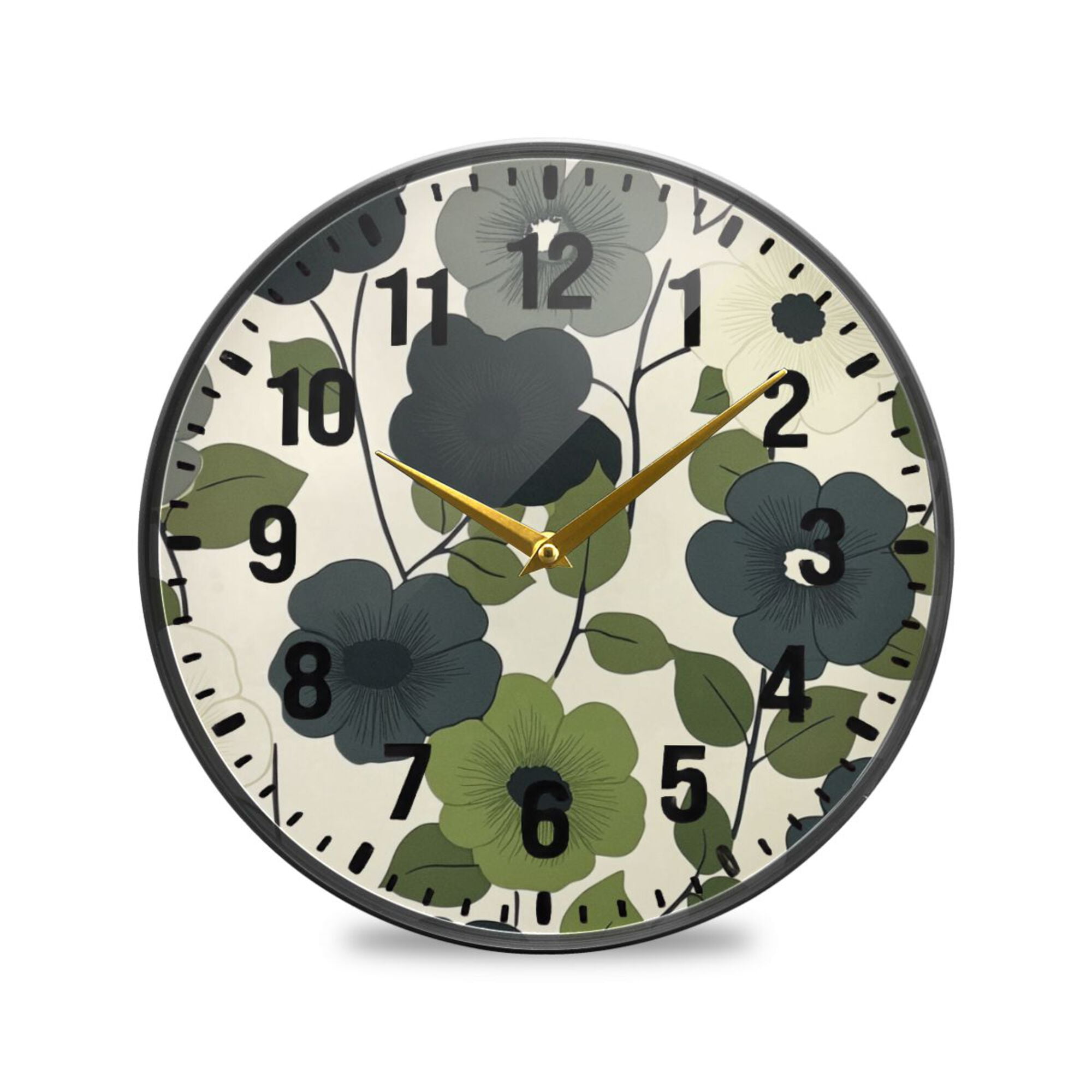 Yayeee Wall Clock Battery Operated 9.5" Silent Quartz Non-Ticking for ...