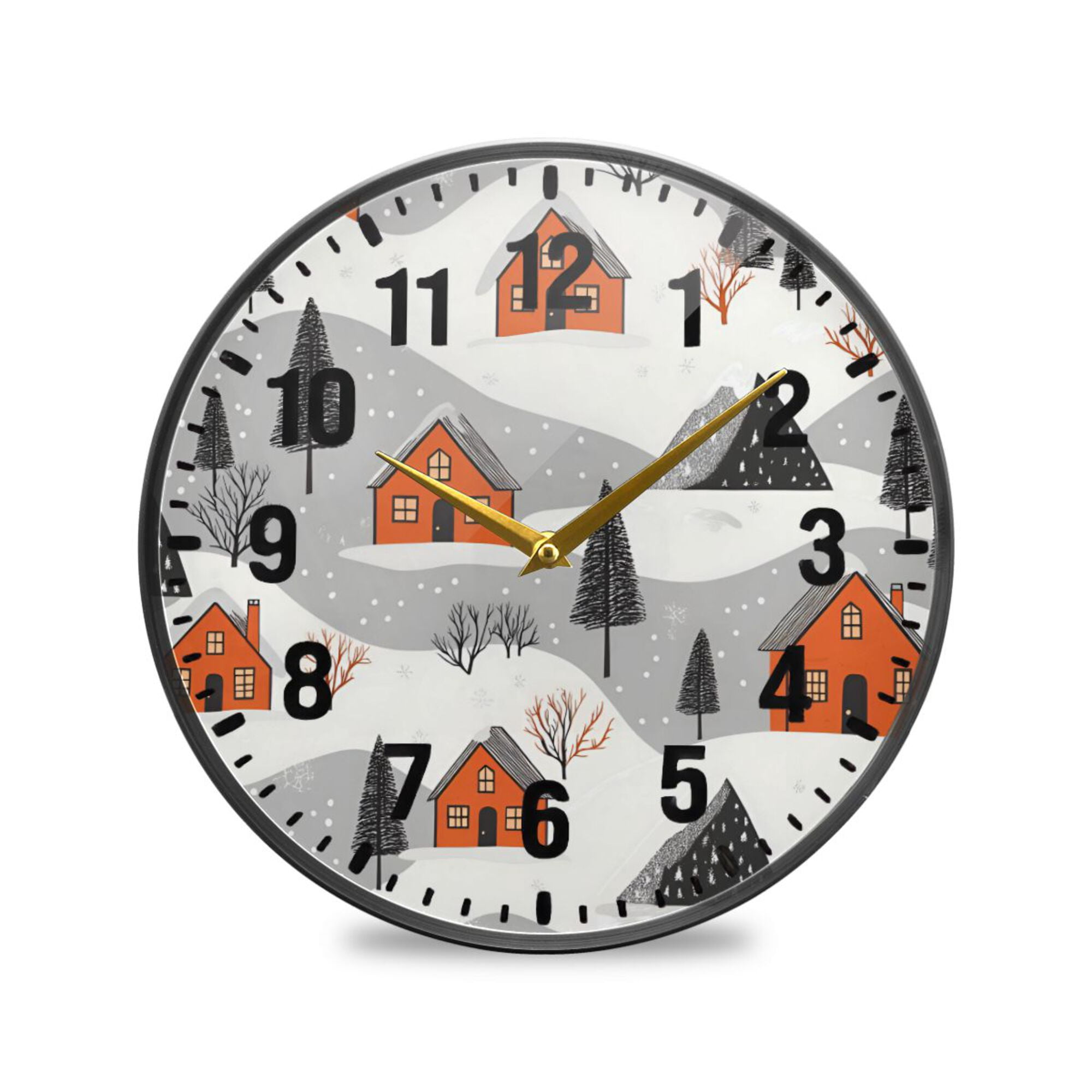 Yayeee Wall Clock Battery Operated 9.5" Silent Non-Ticking for Living ...