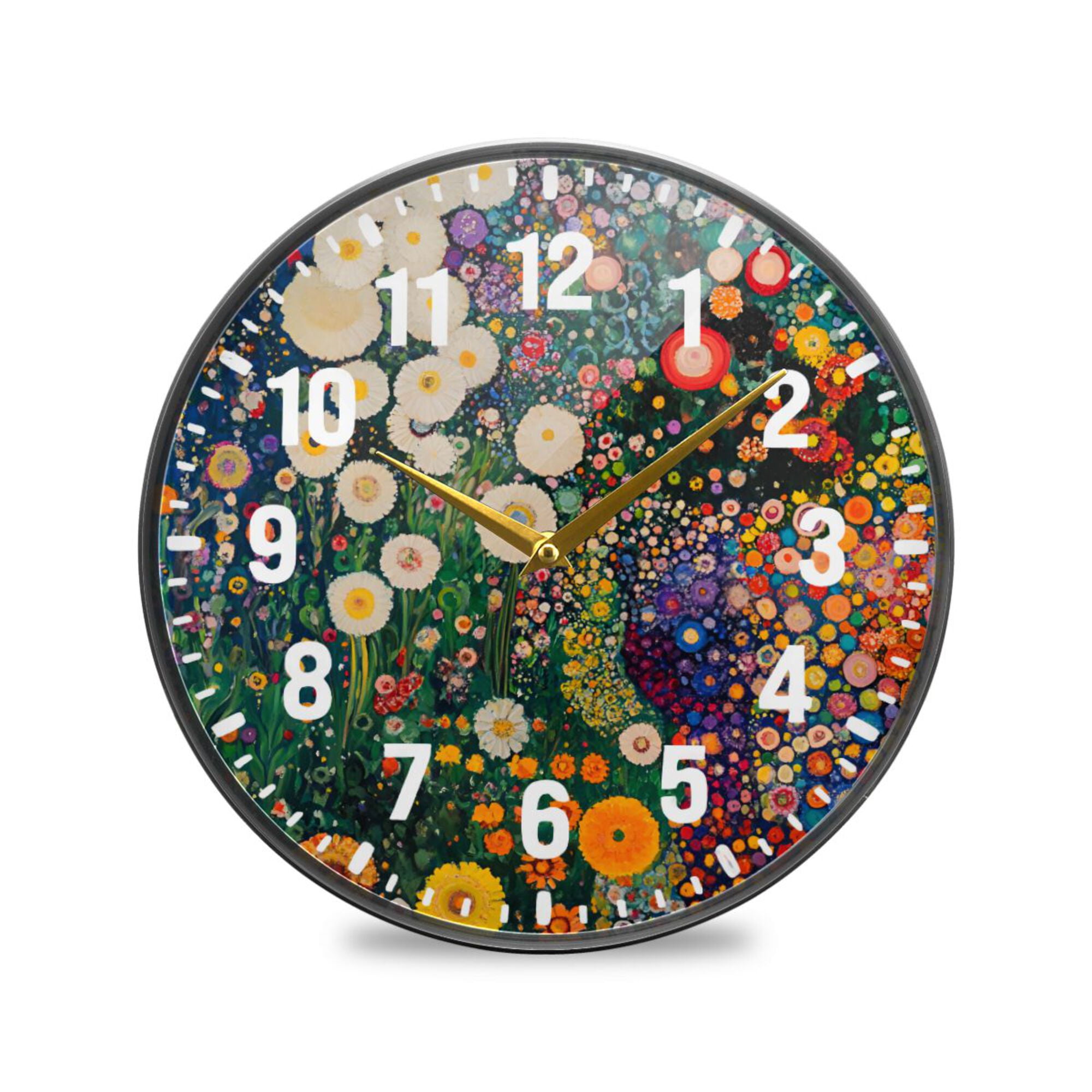 Yayeee Wall Clock Battery Operated 9.5" Silent Non-Ticking for Living ...