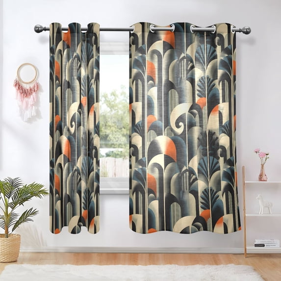 Yayeee Window Curtains Light Filtering 63"x52" Grommet Panel Pair Home ...