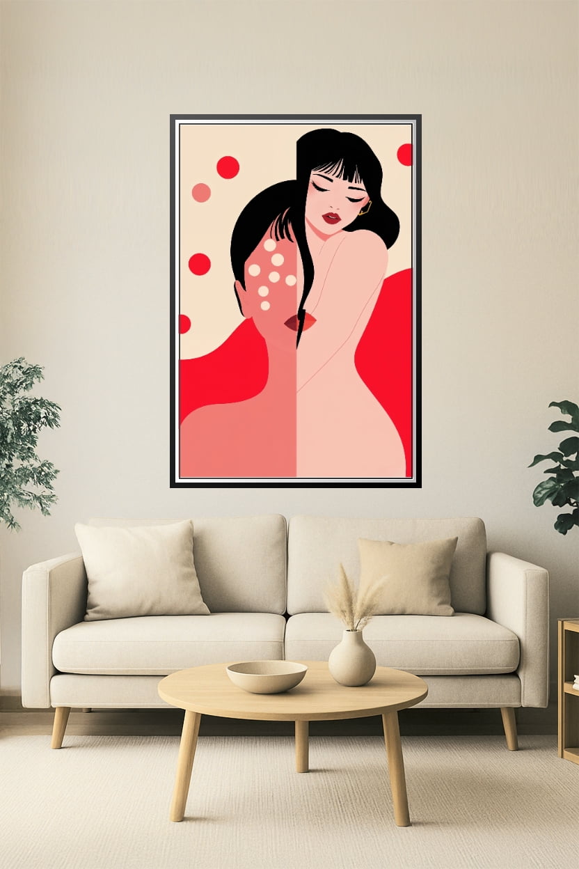 Yayoi-Inspired Sensual Split Poster – Modern Flat Pop Art 【Rolled Canvas】 - Walmart.com