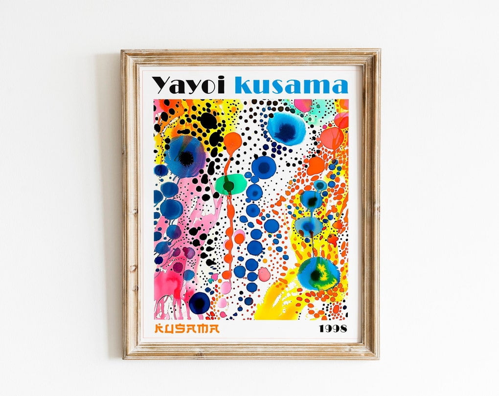 Yayoi Kusama Japanese Exhibition Poster Tokyo Art Print Japanese Wall ...