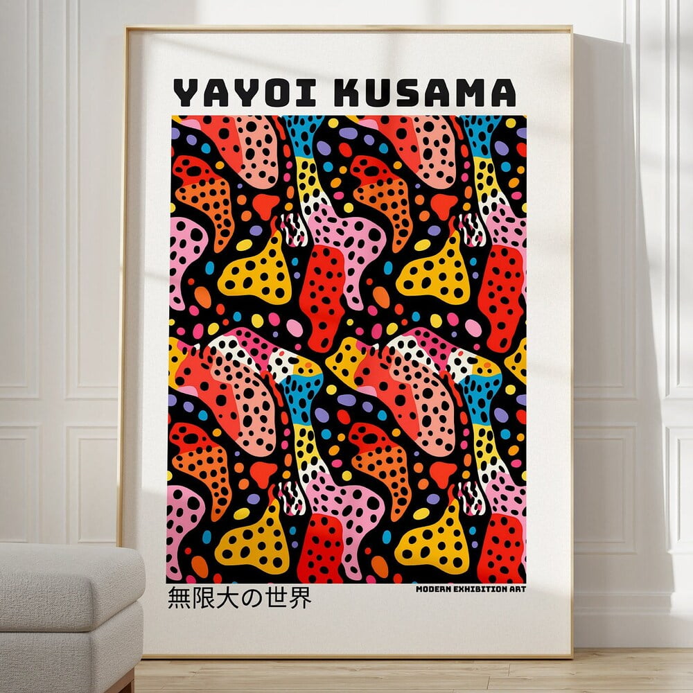 Yayoi Kusama Poster Abstract Yayoi Kusama Print As Japanese Wall Art ...