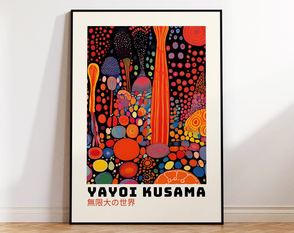 Yayoi Kusama Poster - Abstract Yayoi Kusama Print, Japandi Art ...