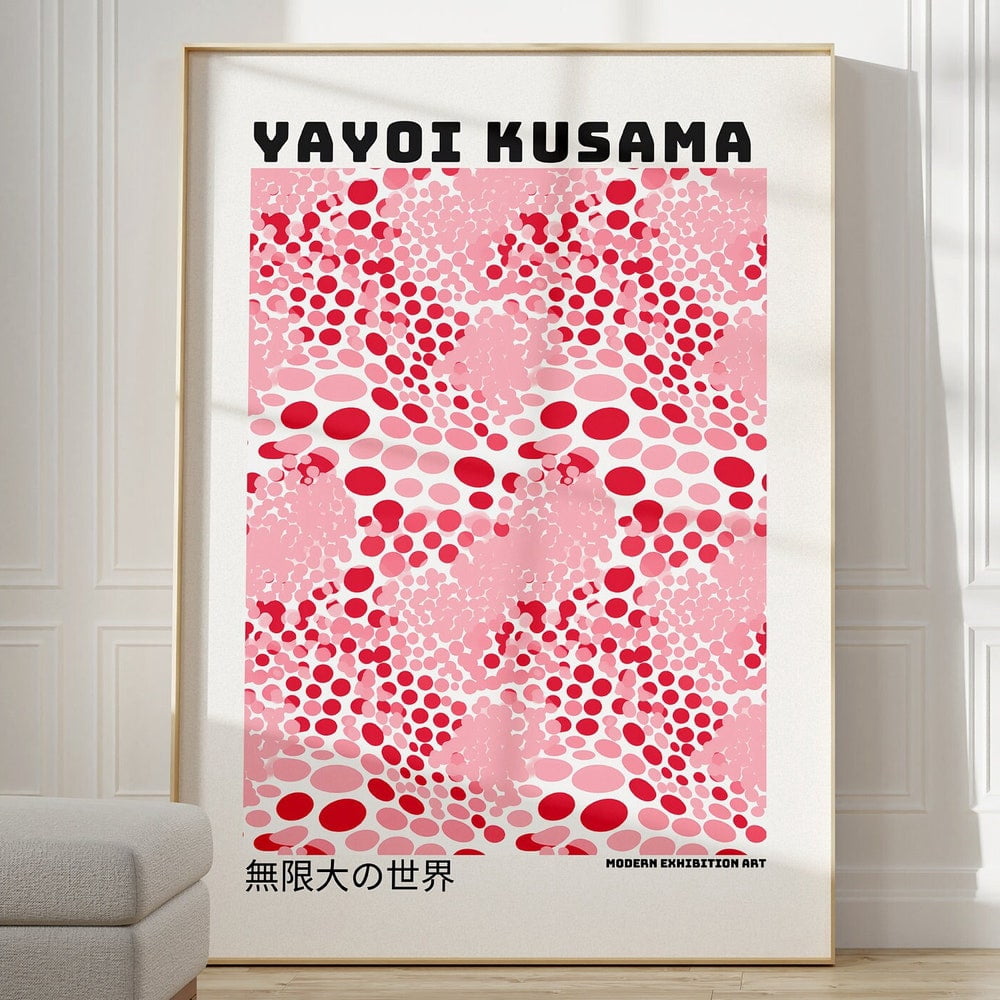 Yayoi Kusama Poster, Abstract Yayoi Kusama Print As Japanese Wall Art ...