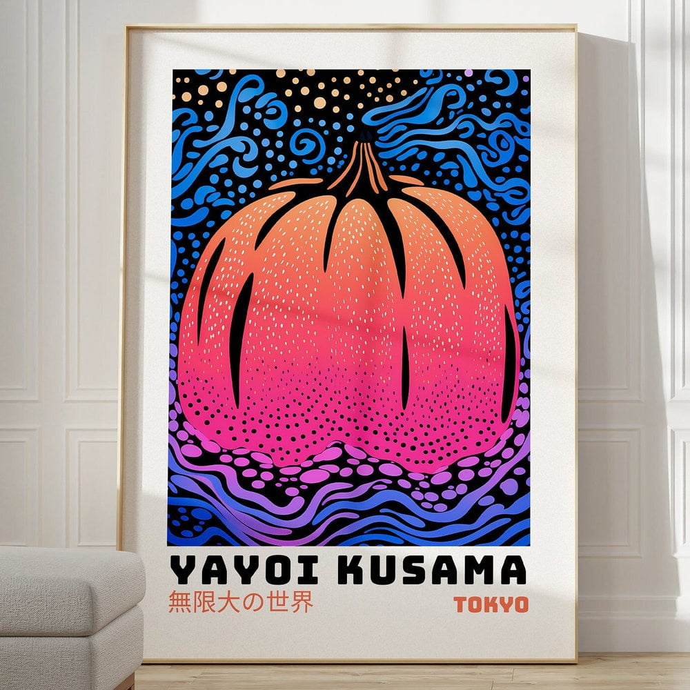 Yayoi Kusama Poster, Abstract Yayoi Kusama Print As Japanese Wall Art ...