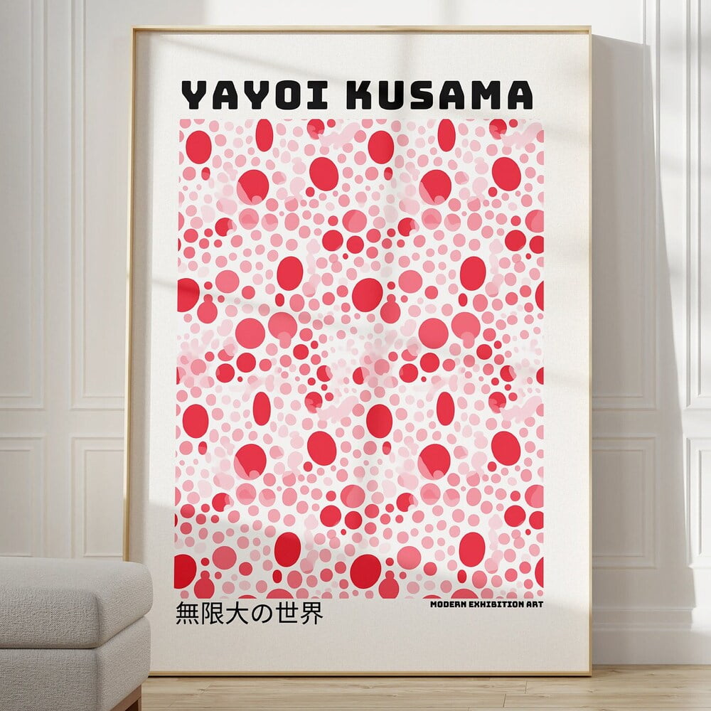 Yayoi Kusama Poster, Abstract Yayoi Kusama Print As Japanese Wall Art ...