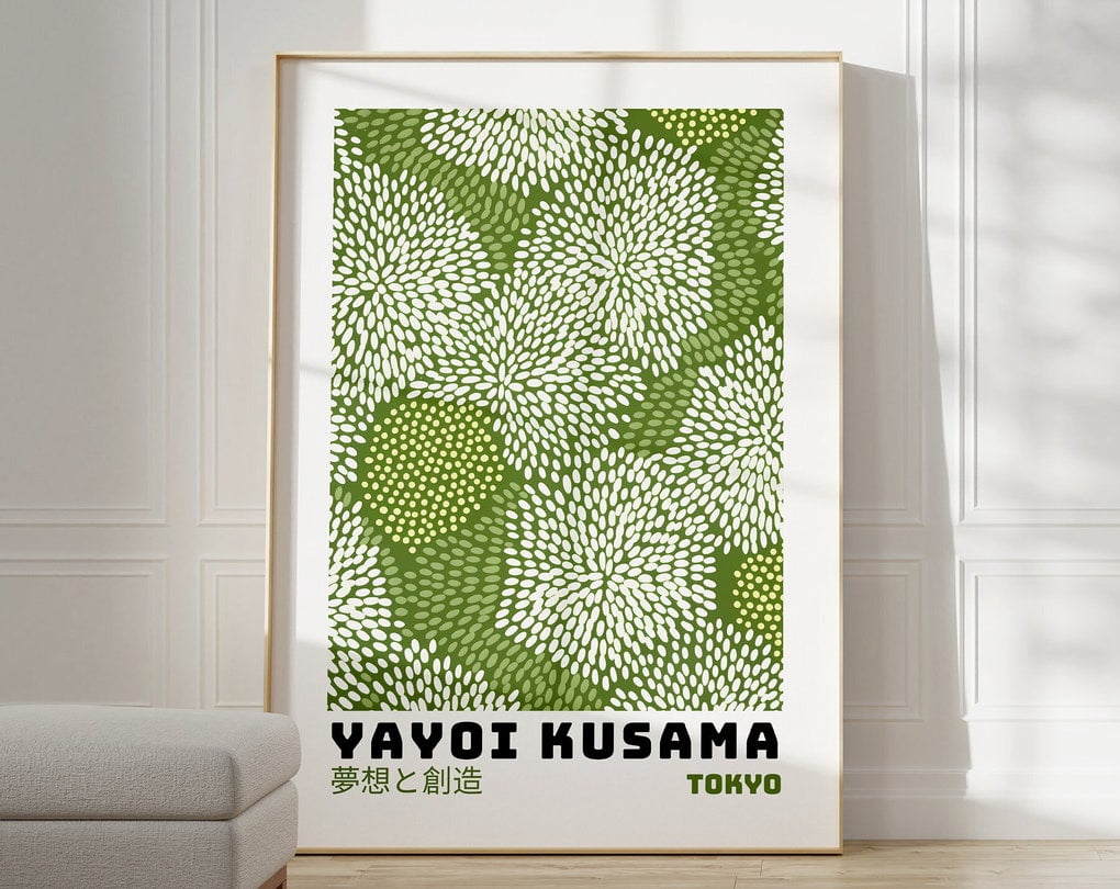Yayoi Kusama Poster - Abstract Yayoi Kusama Print As Japanese Wall Art ...