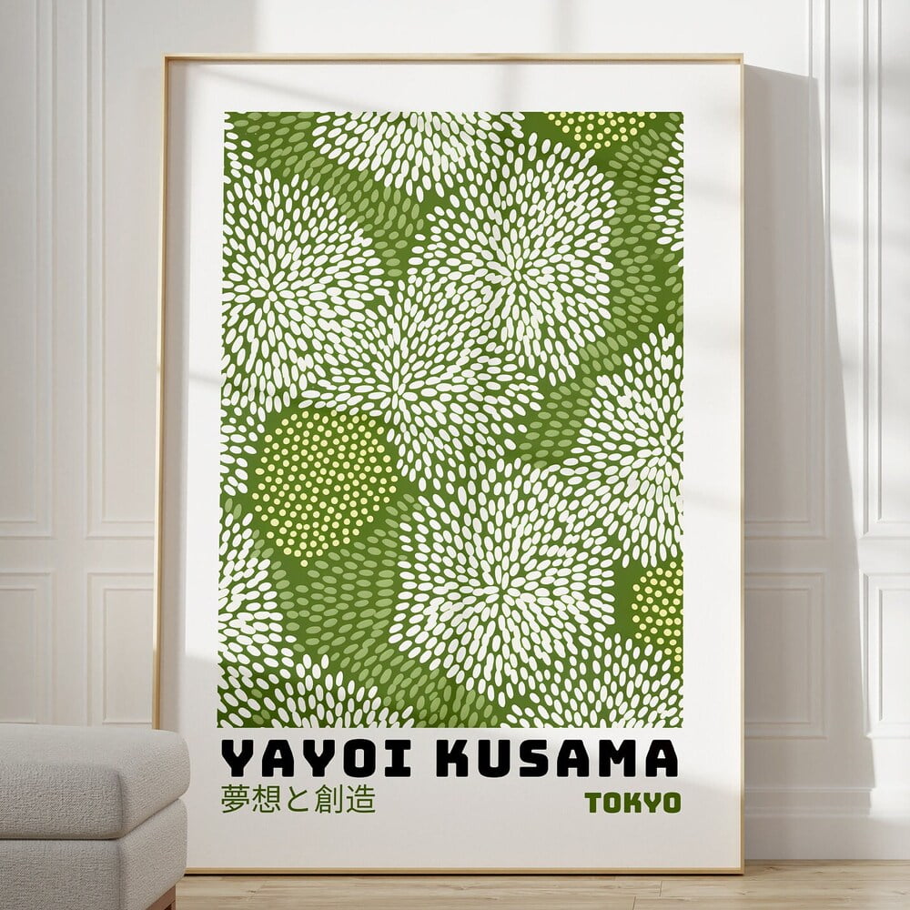 Yayoi Kusama Poster, Abstract Yayoi Kusama Print As Japanese Wall Art ...