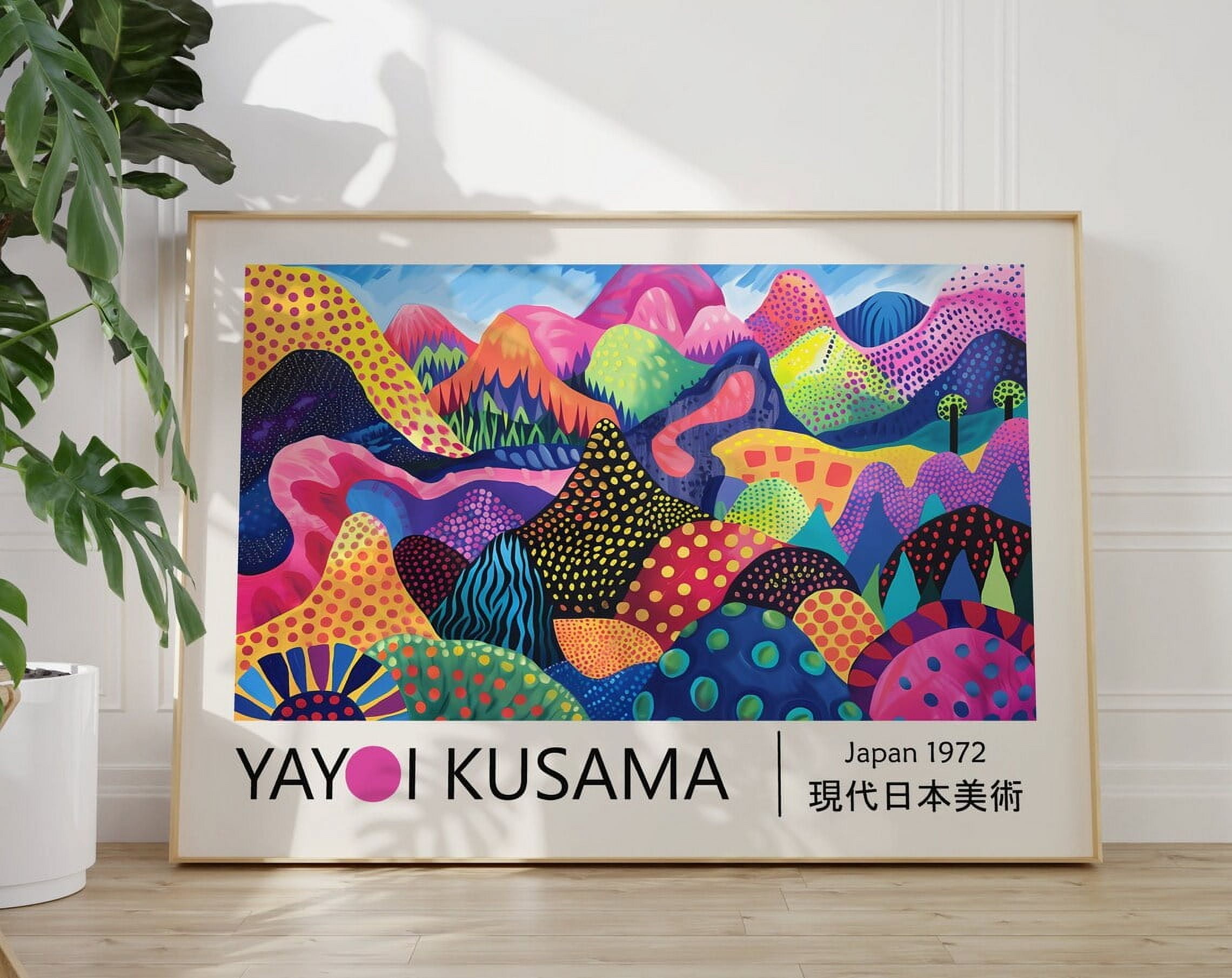 Yayoi Kusama Poster - Colorful Japandi Wall Art As Yayoi Kusama Print ...