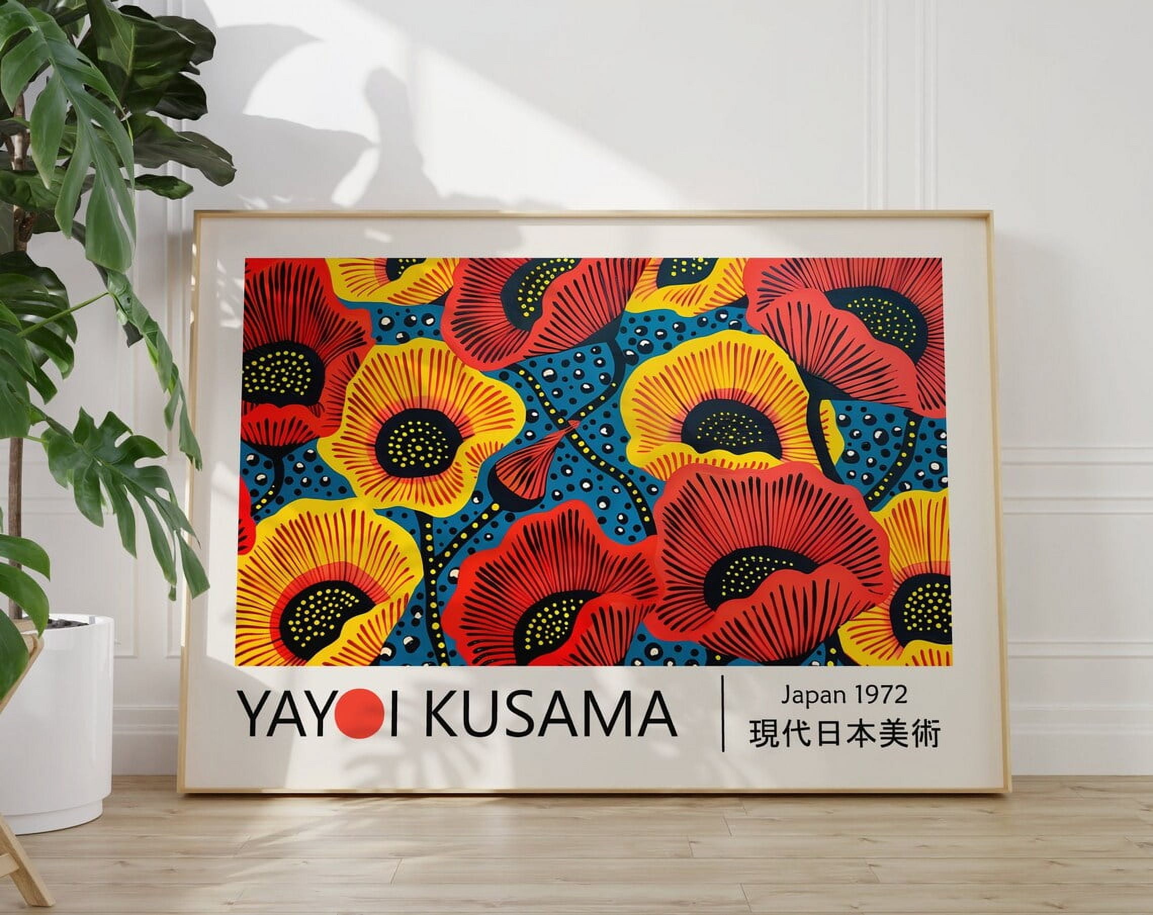 Yayoi Kusama Poster - Colorful Japandi Wall Art As Yayoi Kusama Print ...