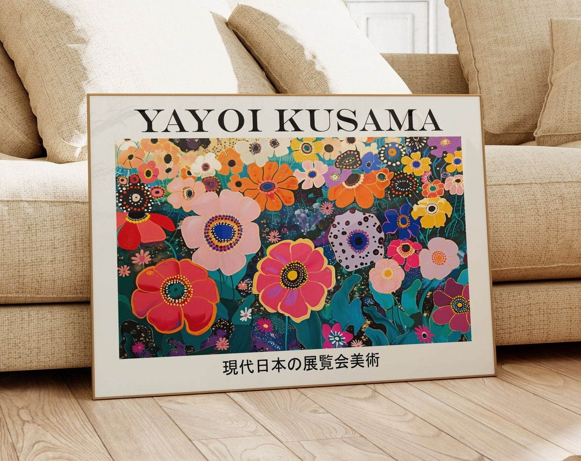Yayoi Kusama Poster - Flowers, Abstract Colorful Japanese Wall Art As ...