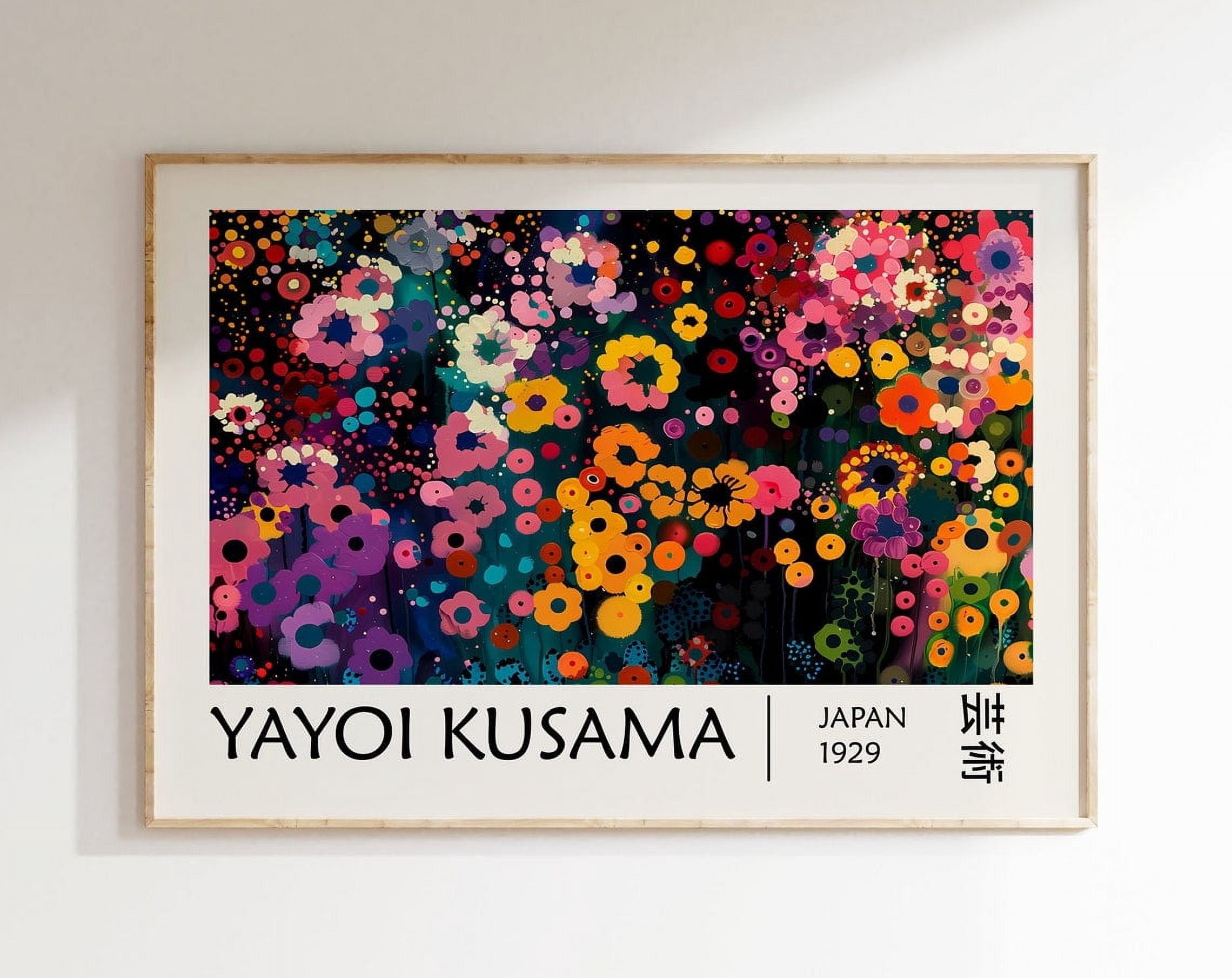 Yayoi Kusama Poster - Flowers - Japandi Wall Art As Yayoi Kusama Print ...